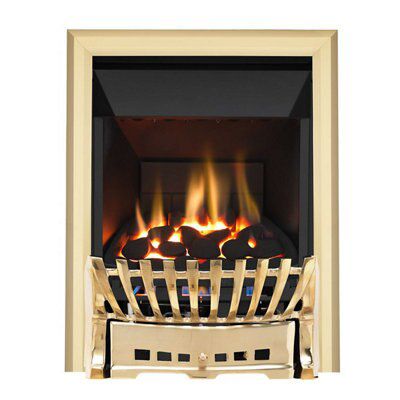 Focal Point Elegance High efficiency Brass effect Manual control Gas ...