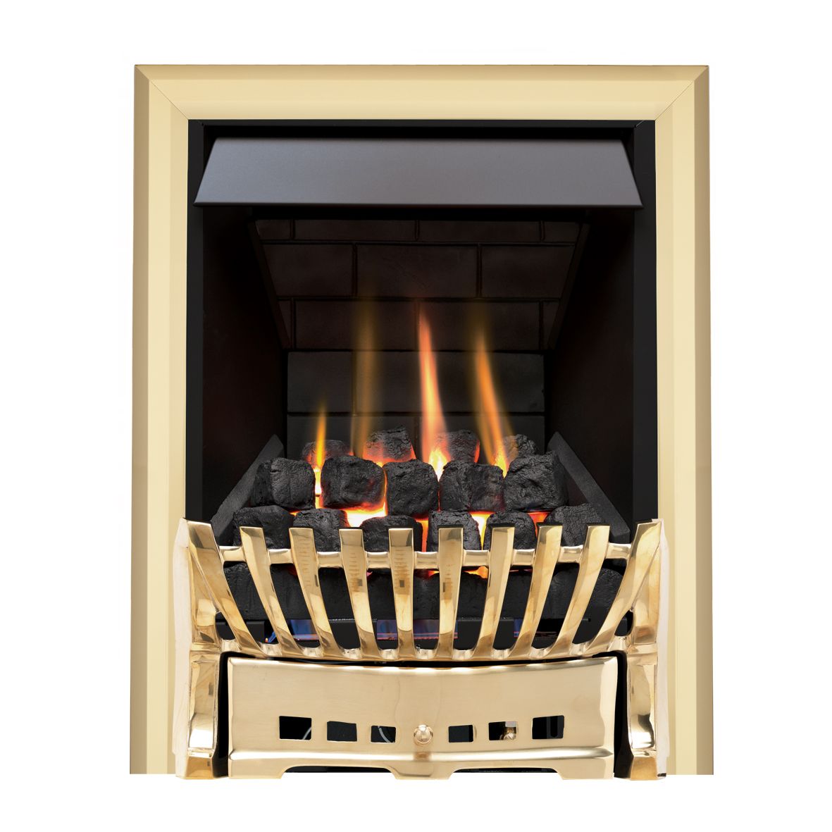 Focal Point Elegance Multi flue Brass effect Remote controlled Gas Fire ...