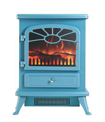 Focal Point ES 2000 1.8kW Matt Blue Electric Stove | DIY at B&Q