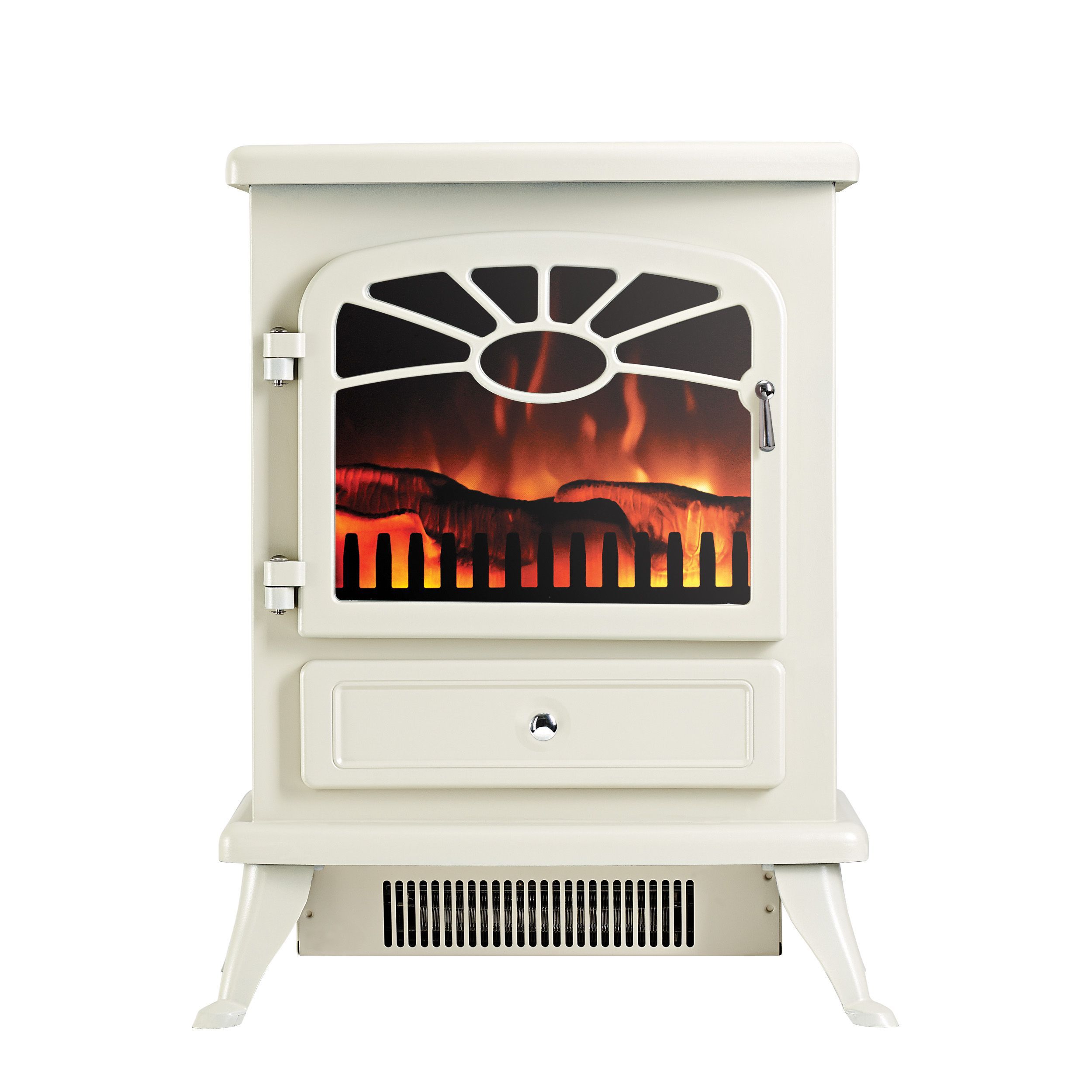 Focal Point ES 2000 1.8kW Matt Cream Electric Stove (H)540mm (W)430mm ...