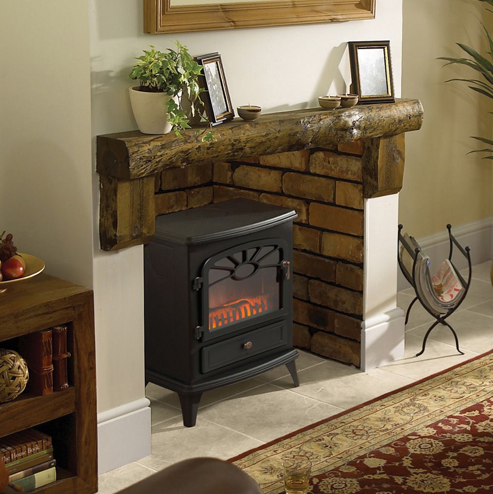 Focal Point ES 2000 Traditional Matt Black Electric Stove | DIY at B&Q
