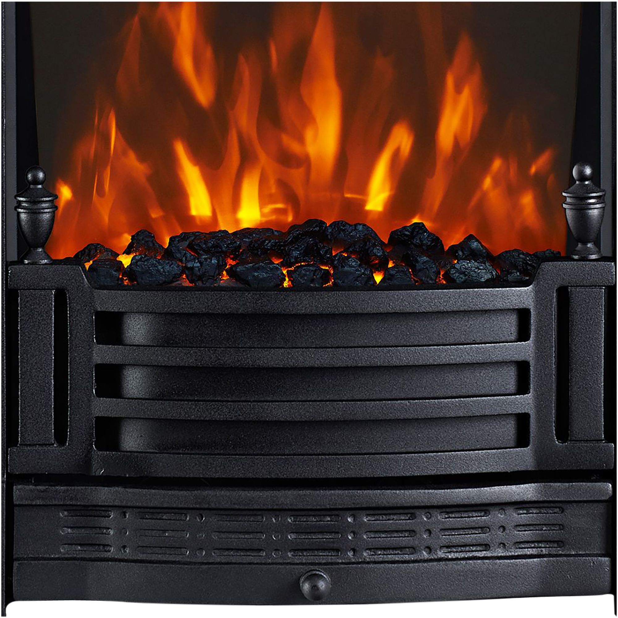 Focal Point Finsbury 2kW Cast iron effect Inset Electric Fire (H)596mm ...