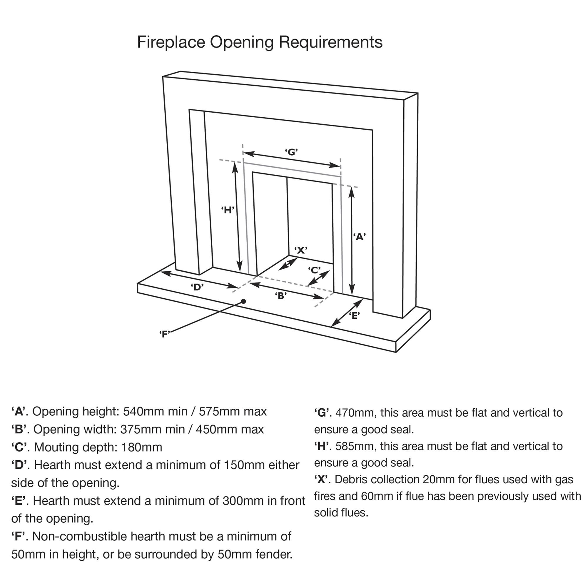 Focal Point Finsbury Chrome effect Slide control Gas Fire | DIY at B&Q