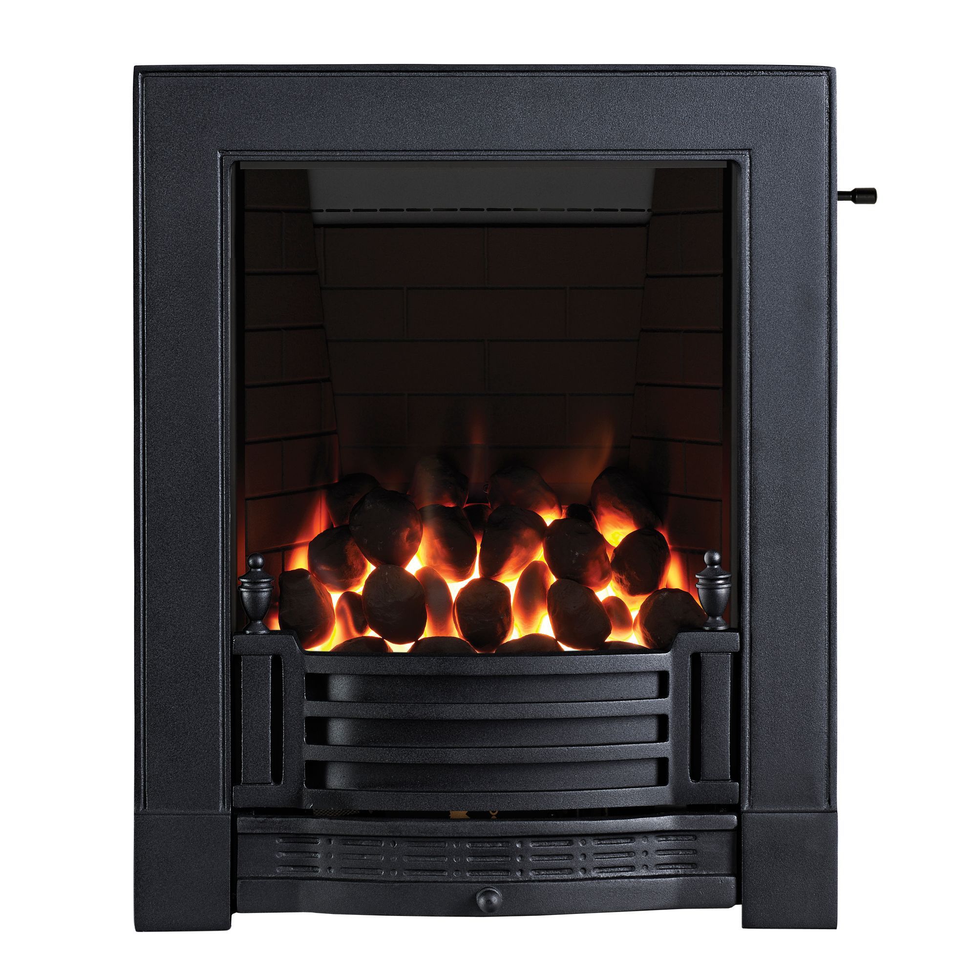 Focal Point Finsbury full depth Black Slide control Gas Fire | DIY at B&Q