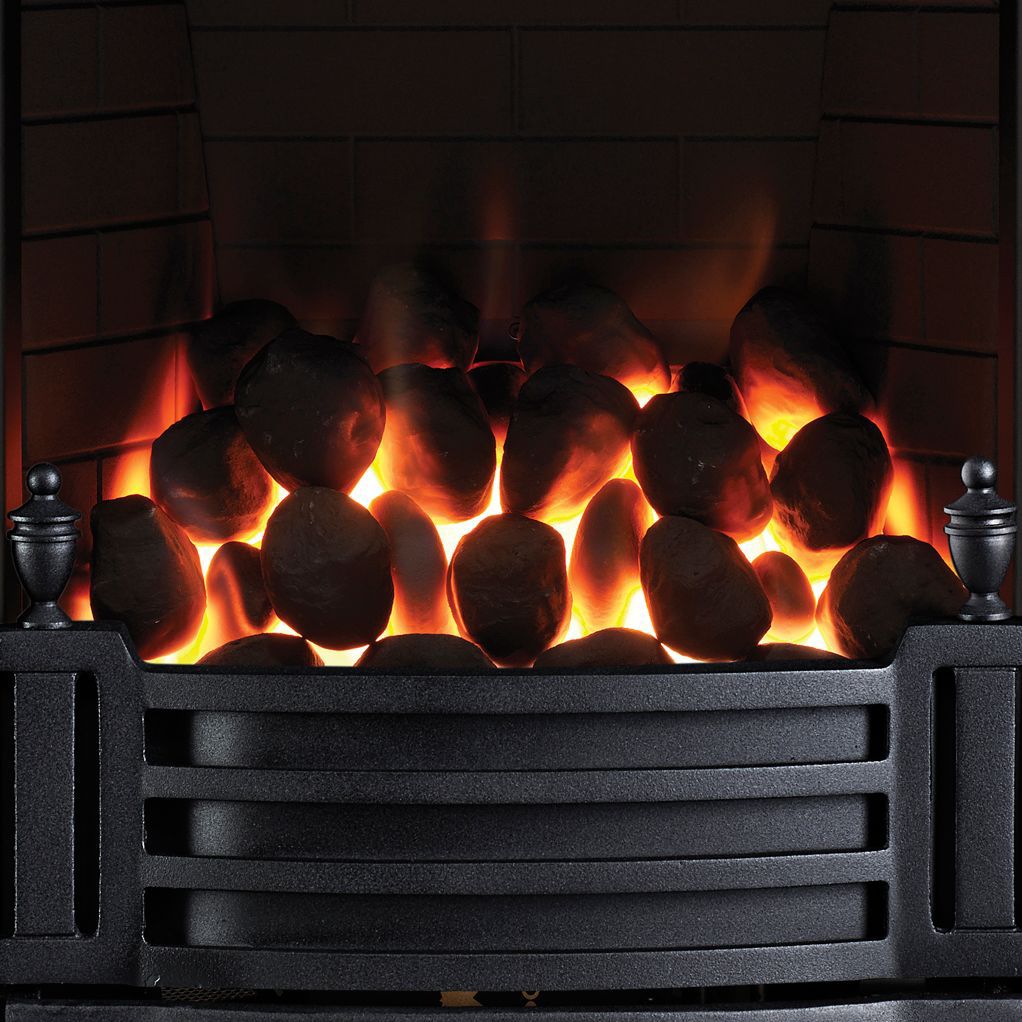 Focal Point Finsbury full depth Black Slide control Gas Fire | DIY at B&Q
