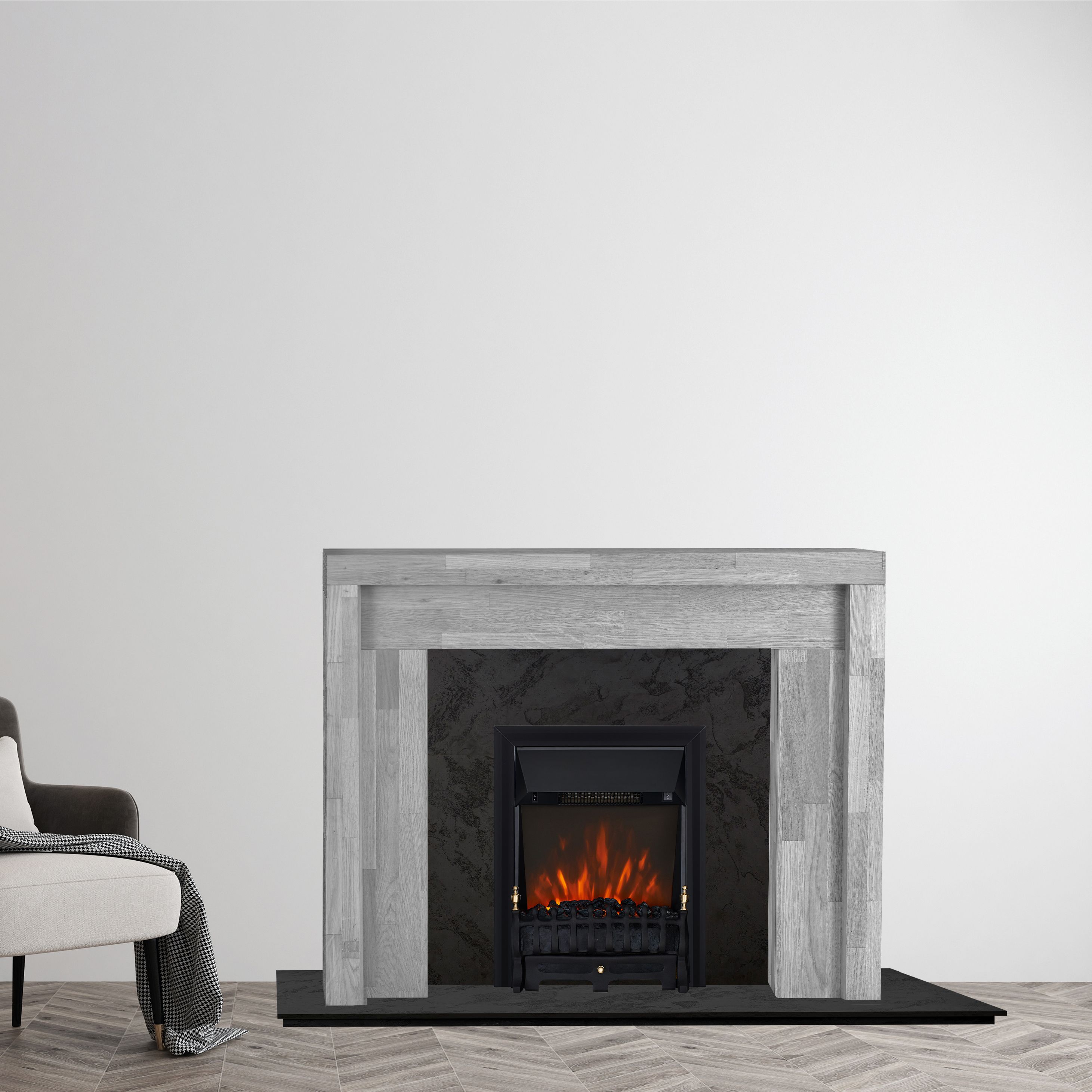 Focal Point Firbeck Grey oak effect Oak Medium-density fibreboard (MDF ...