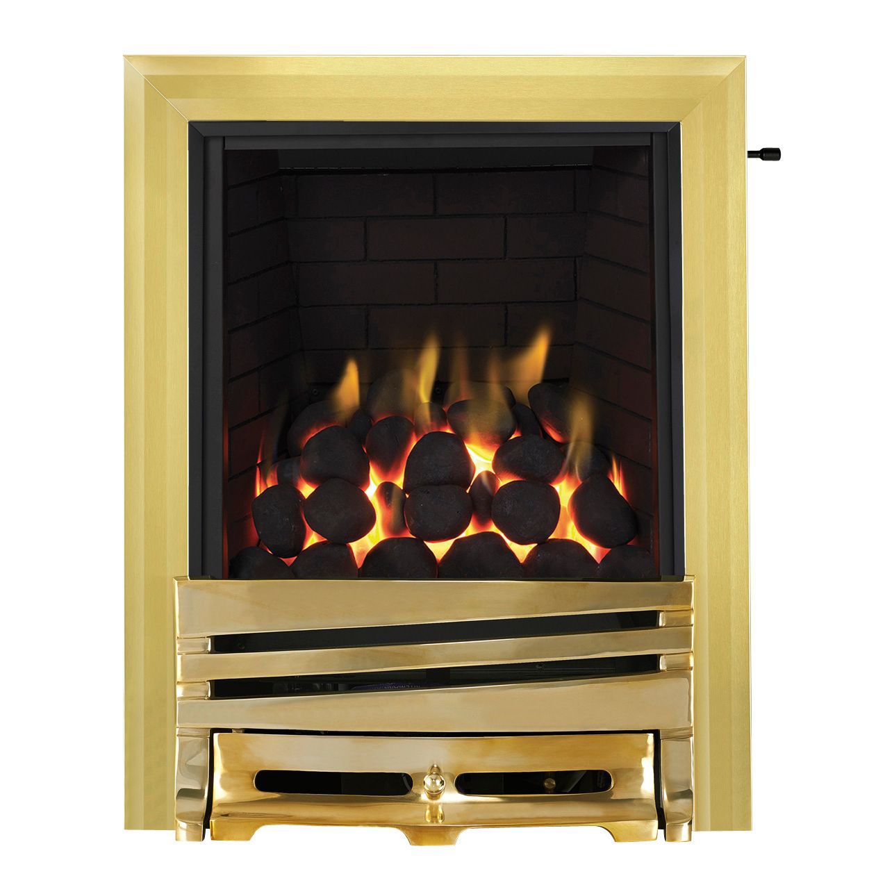 Focal Point Horizon Brass effect Slide control Gas Fire | DIY at B&Q