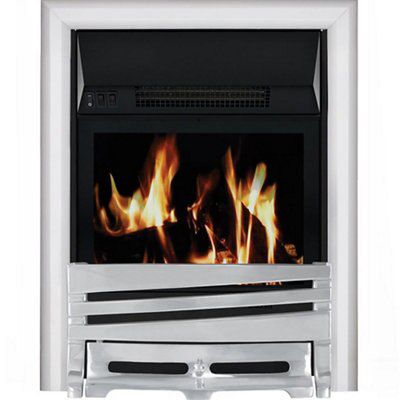 Focal Point Horizon Chrome effect Electric Fire FPFBQ486 | DIY at B&Q