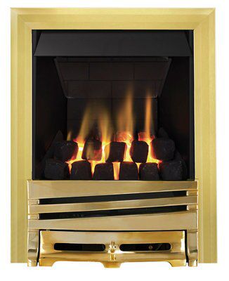 Focal Point Horizon multi flue Brass effect Manual control Gas Fire ...