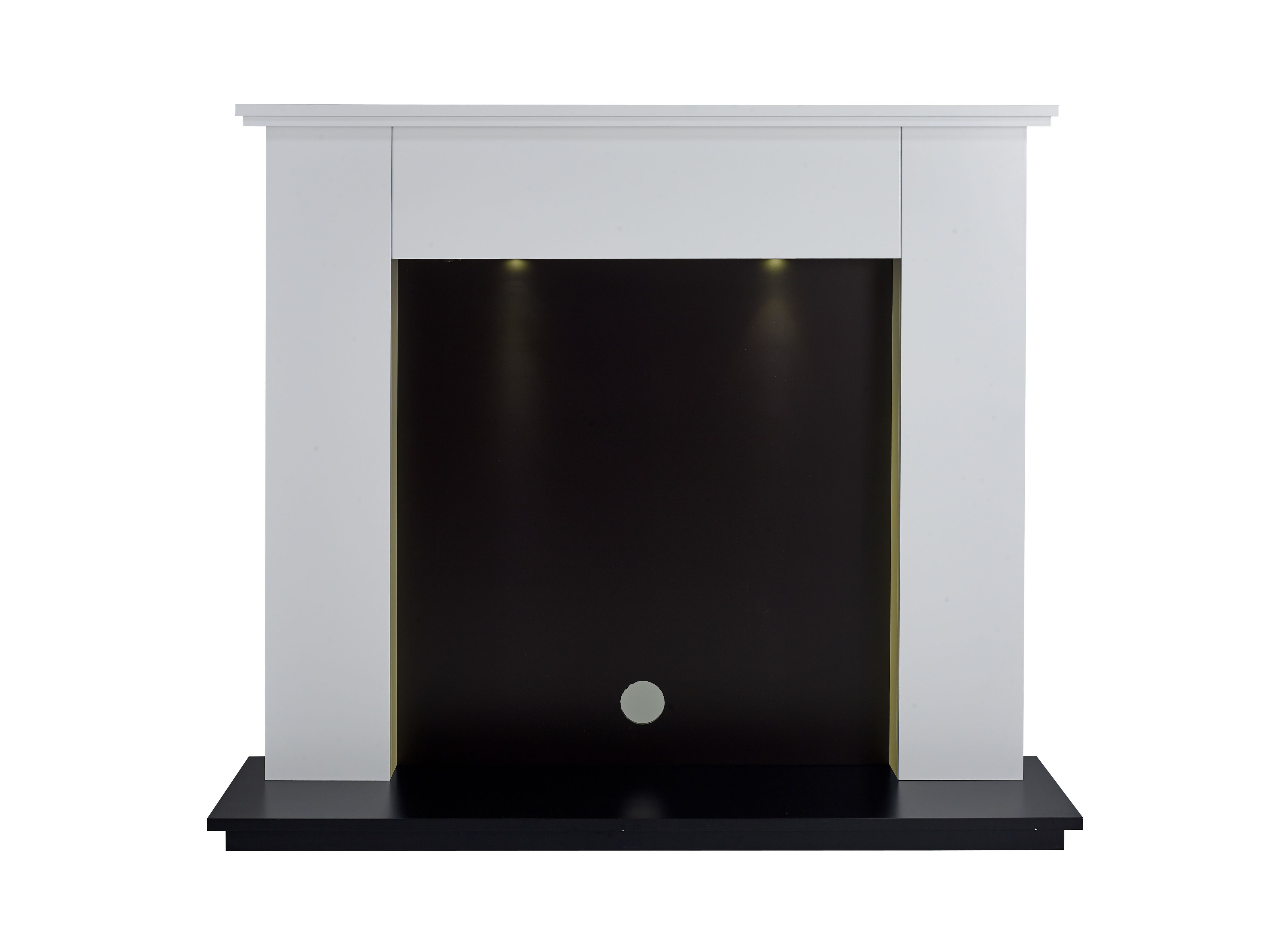 Focal Point Lashenden White & Black Fire surround set with Lights ...