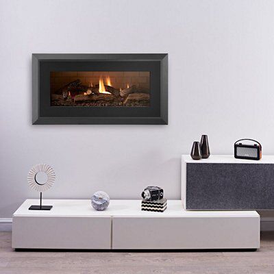 Focal Point Loire Anthracite & Black Slide control Gas Fire | DIY at B&Q