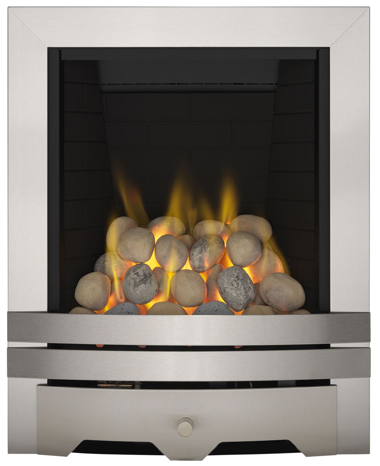 Focal Point Lulworth full depth Brushed stainless steel effect Remote ...