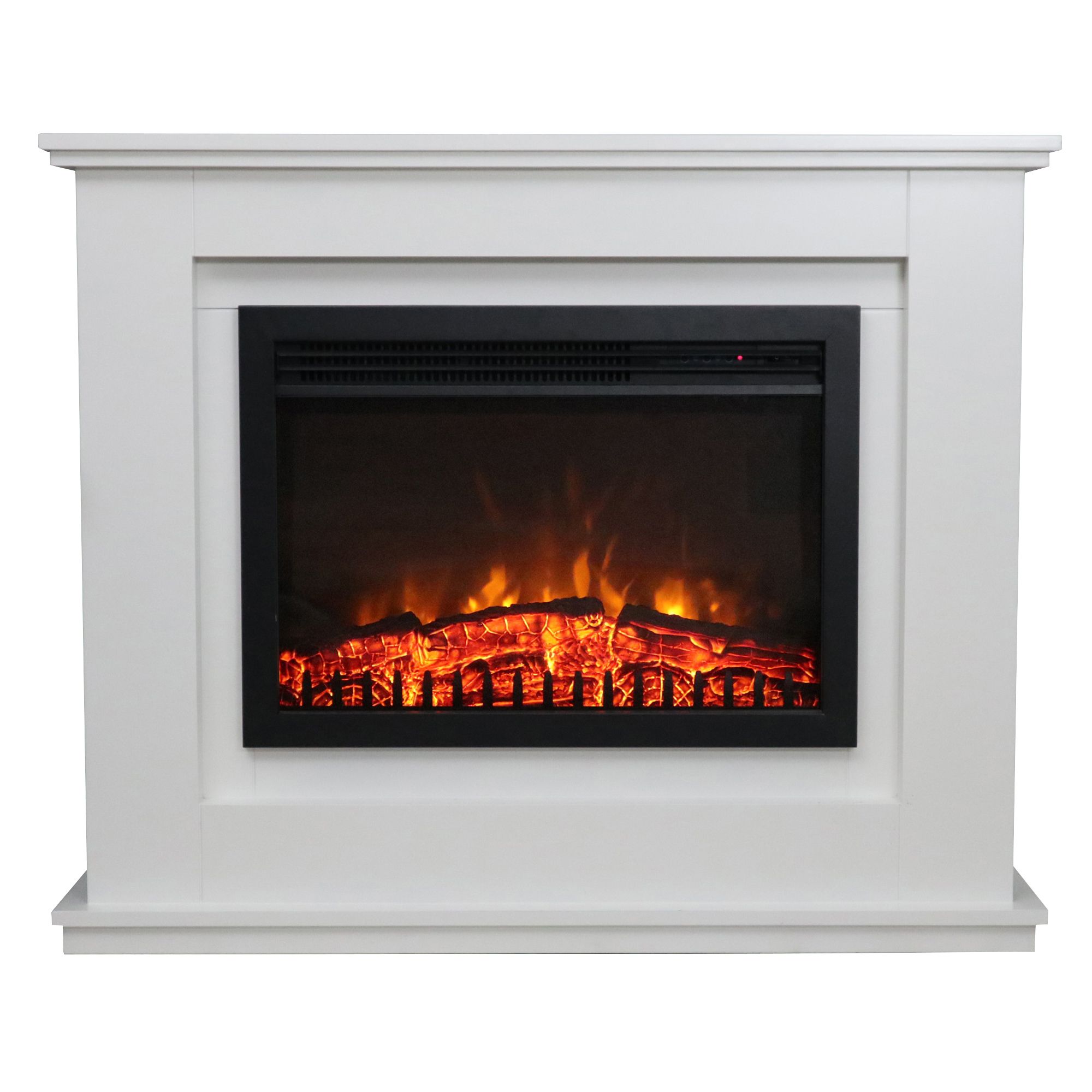 Focal Point Medford White Freestanding Electric Fire suite | DIY at B&Q