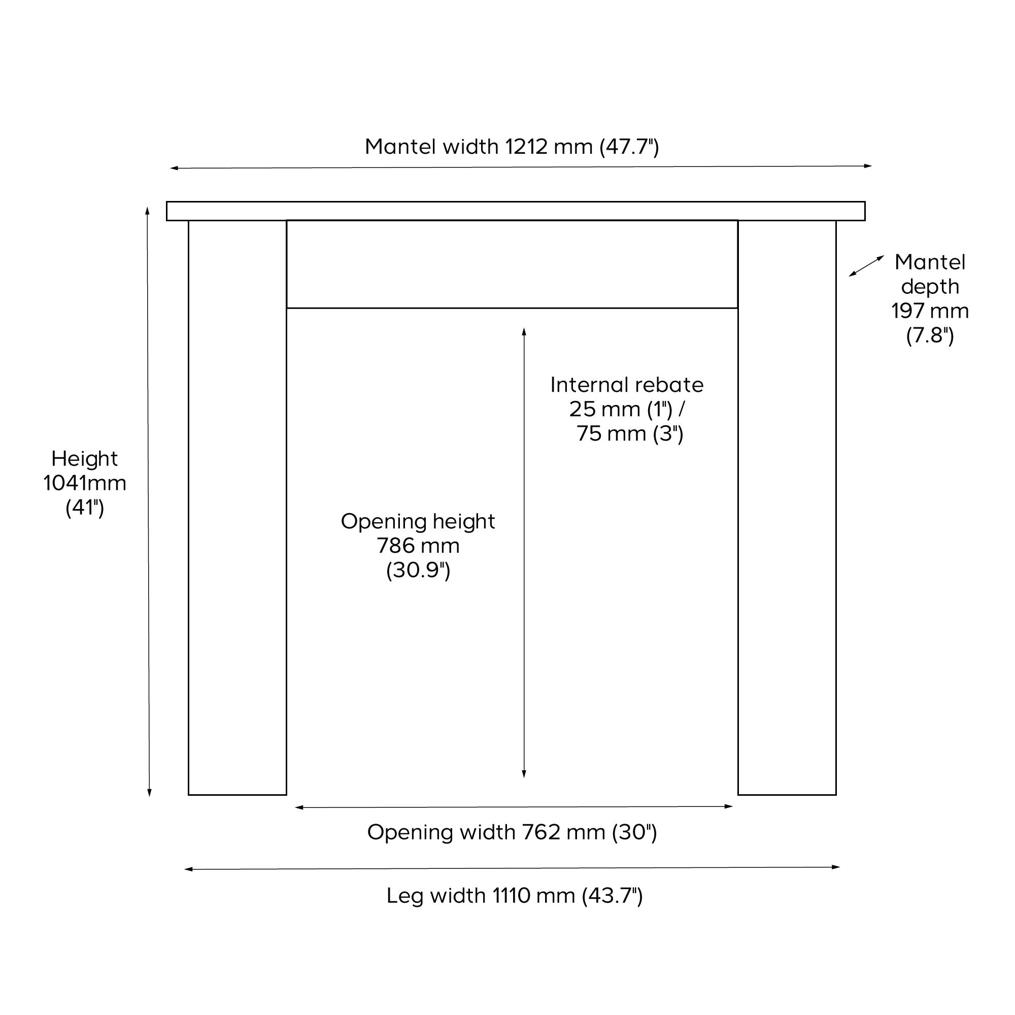 Focal Point Michigan Oak Medium-density fibreboard (MDF) Fire surround
