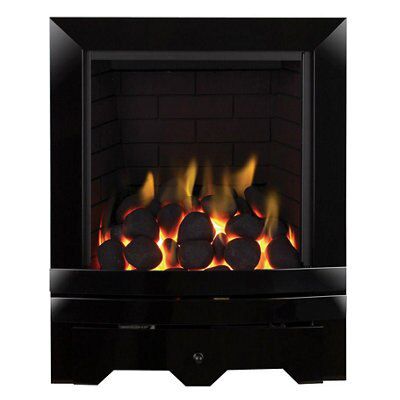 Focal Point Noir full depth Black Manual control Gas Fire | DIY at B&Q