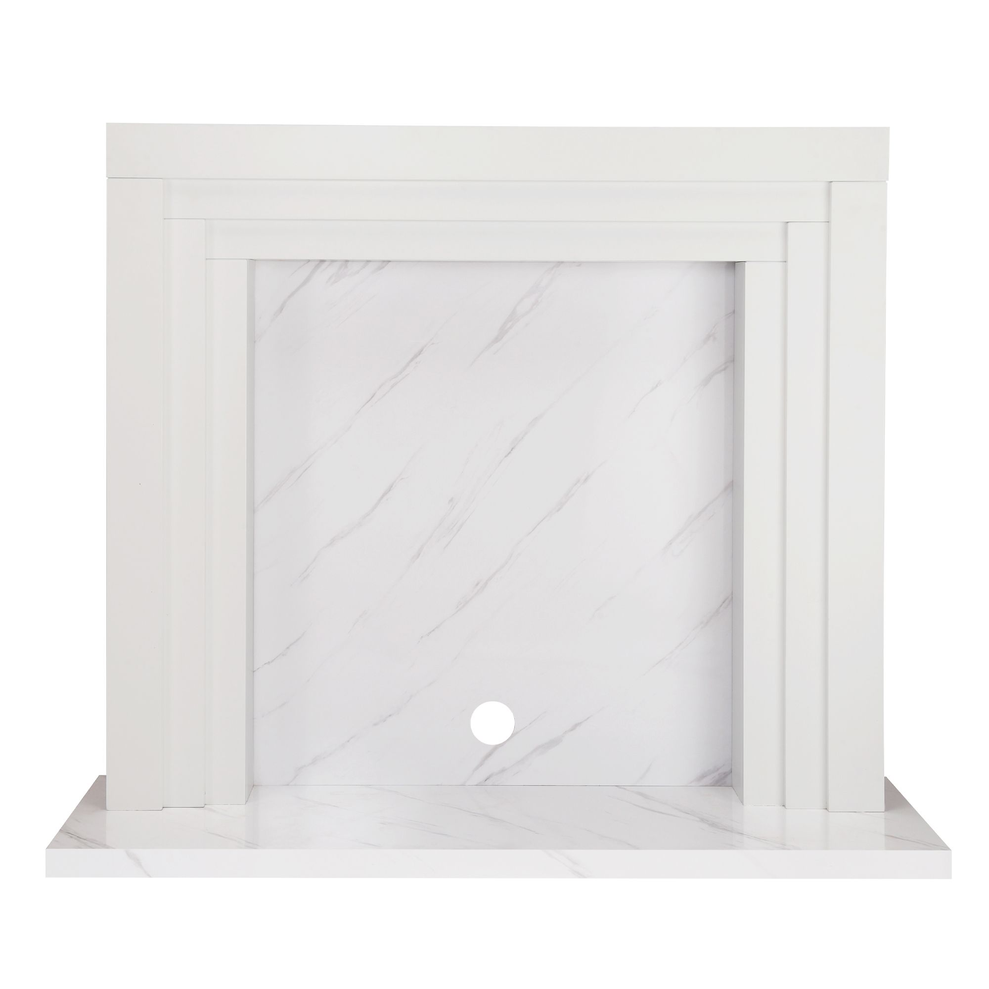 Focal Point Northolt White Medium-density fibreboard (MDF) Fireplace ...