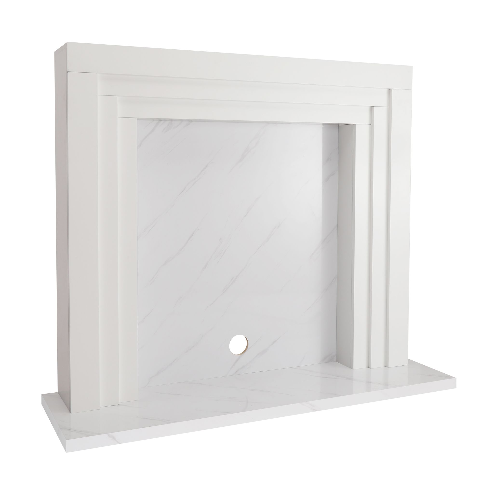Focal Point Northolt White Medium-density fibreboard (MDF) Fireplace ...