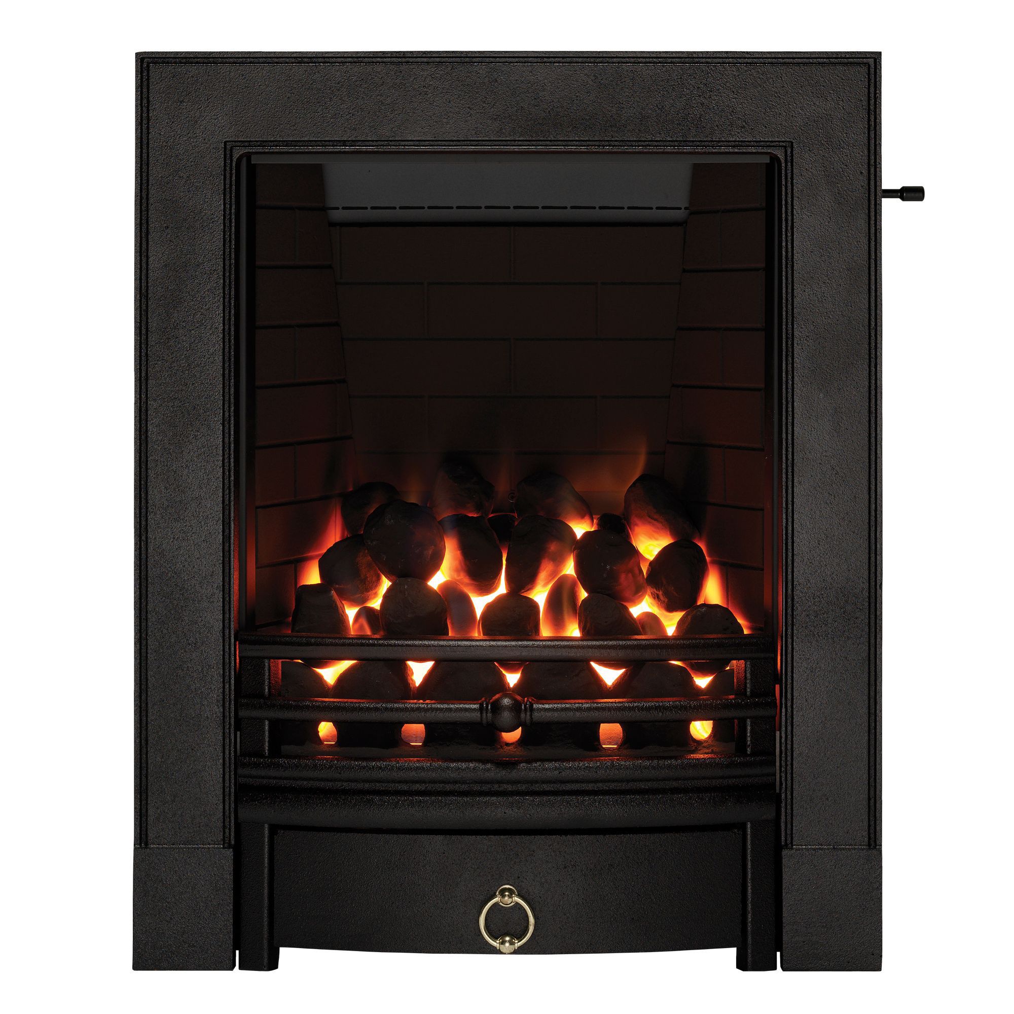 Focal Point Soho full depth Black Slide control Gas Fire | DIY at B&Q