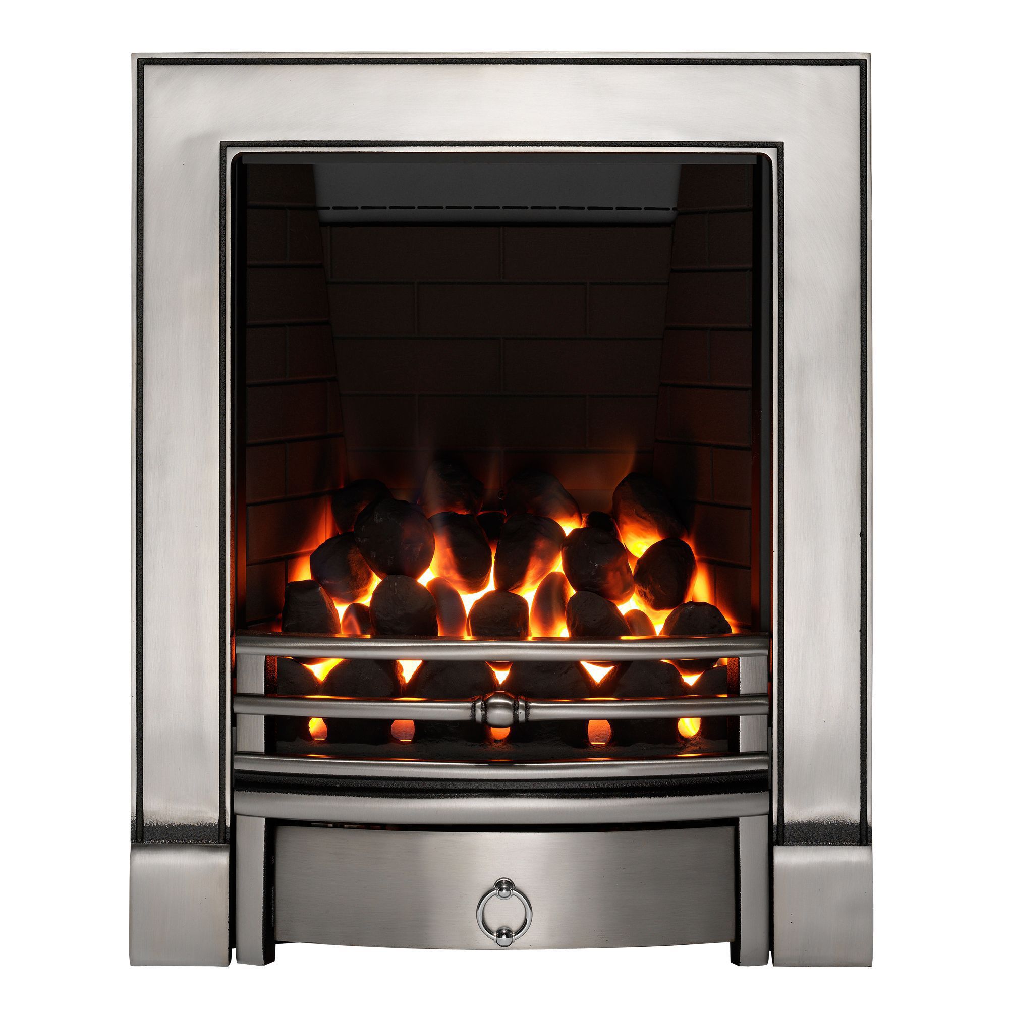 Focal Point Soho full depth Chrome effect Manual control Gas Fire | DIY ...