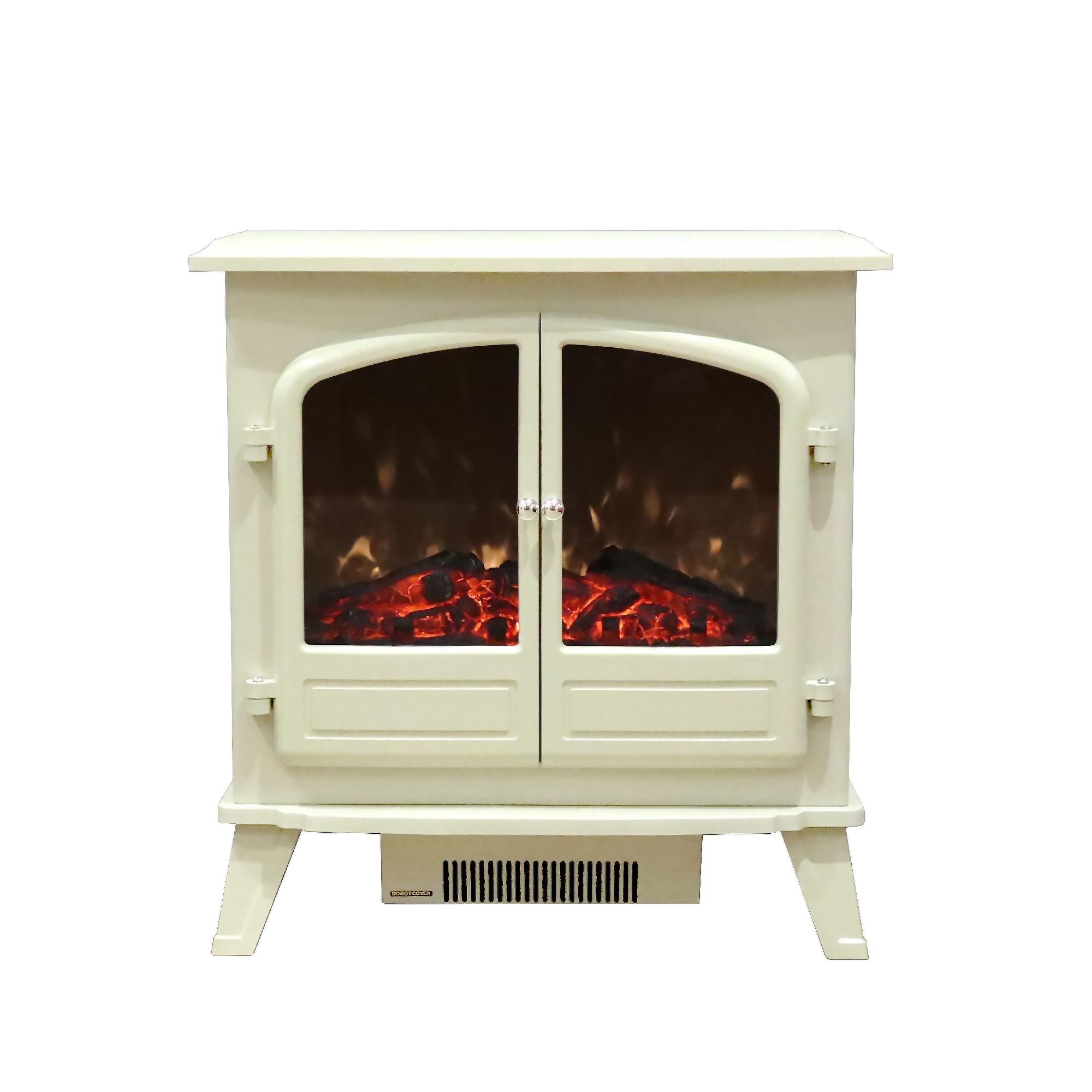 Focal Point Weybourne 1850W Matt Cream Electric Stove (H)670mm (W)635mm