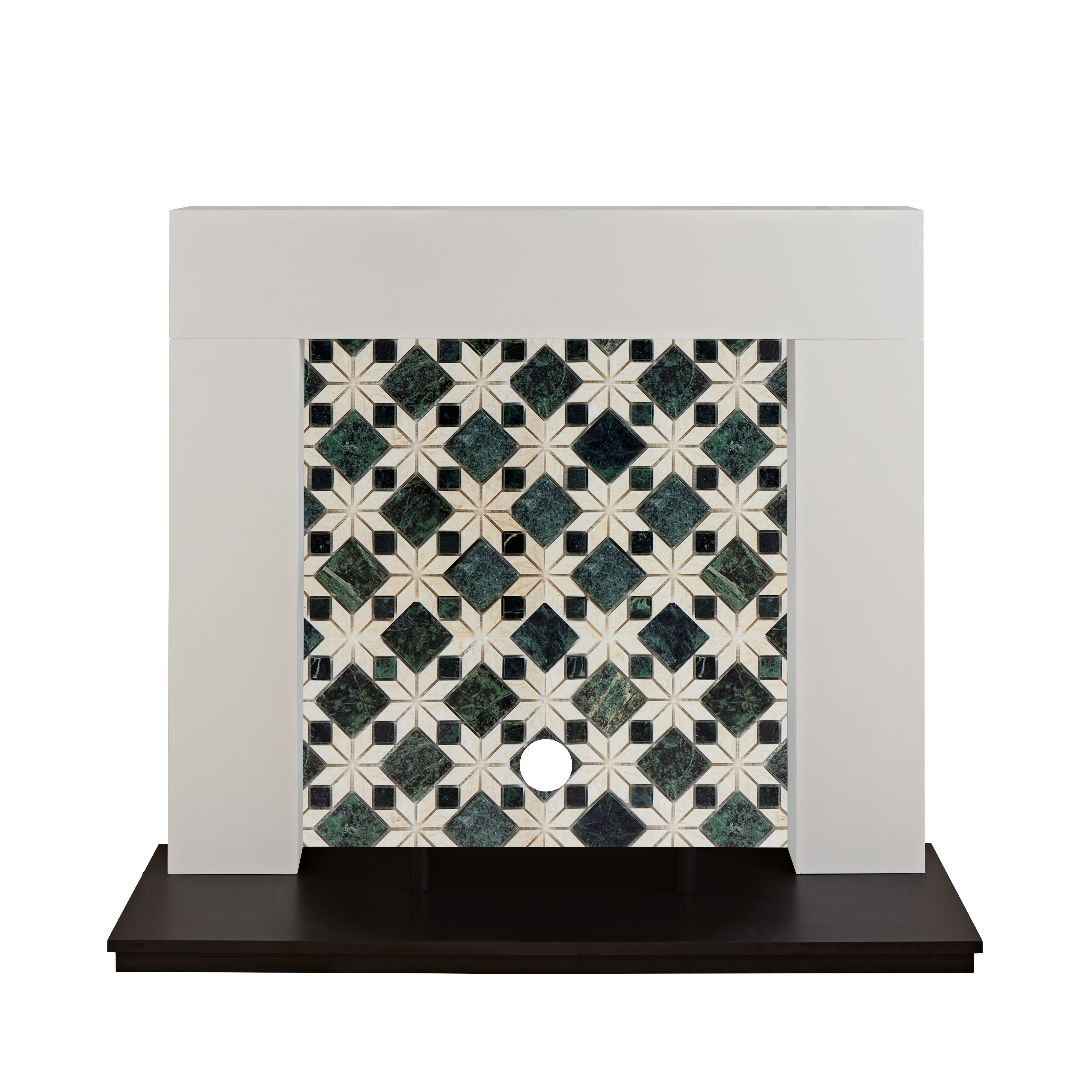 Focal Point Wichita White & black MDF Timeless Fireplace surround set