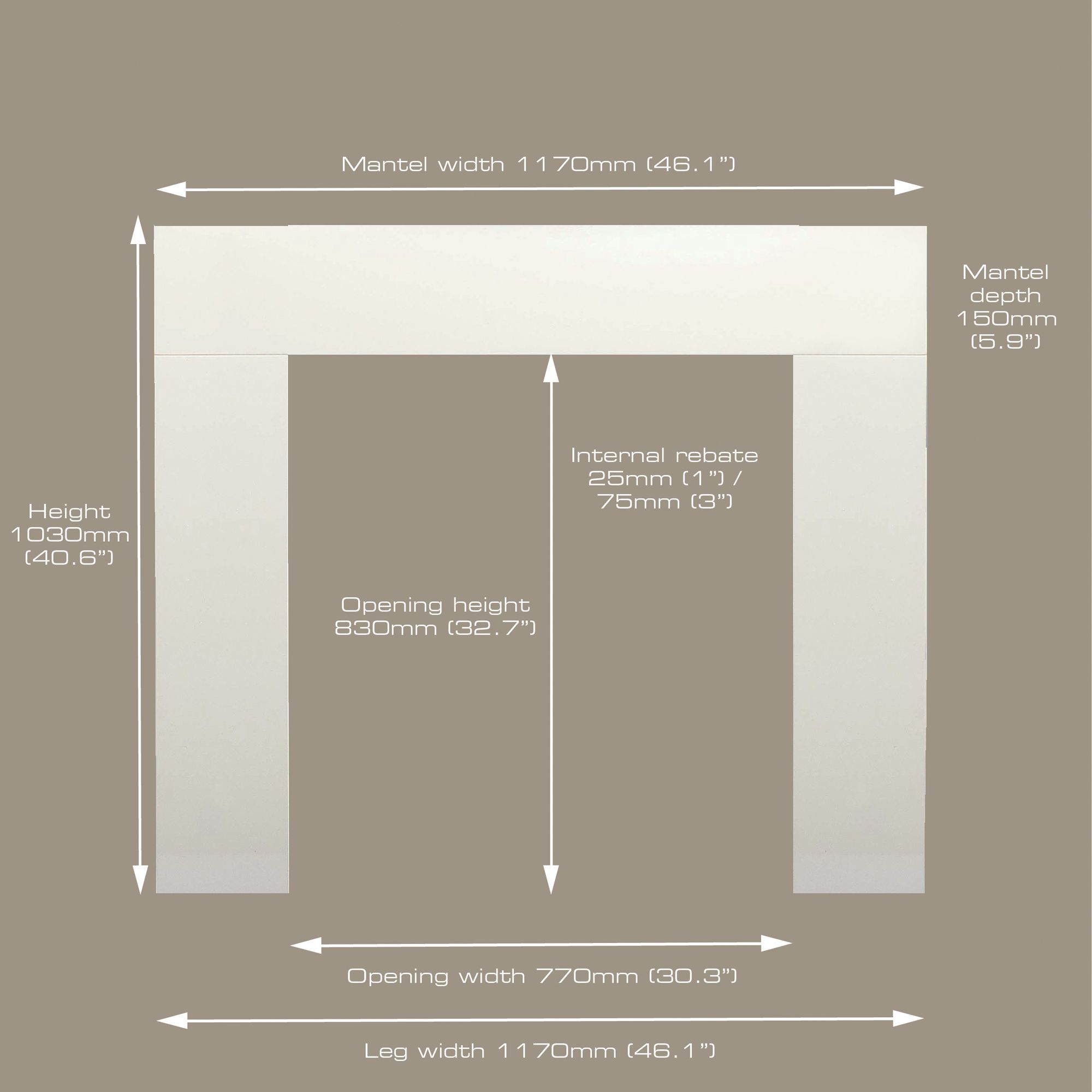 Focal Point Wichita White Fire surround | DIY at B&Q