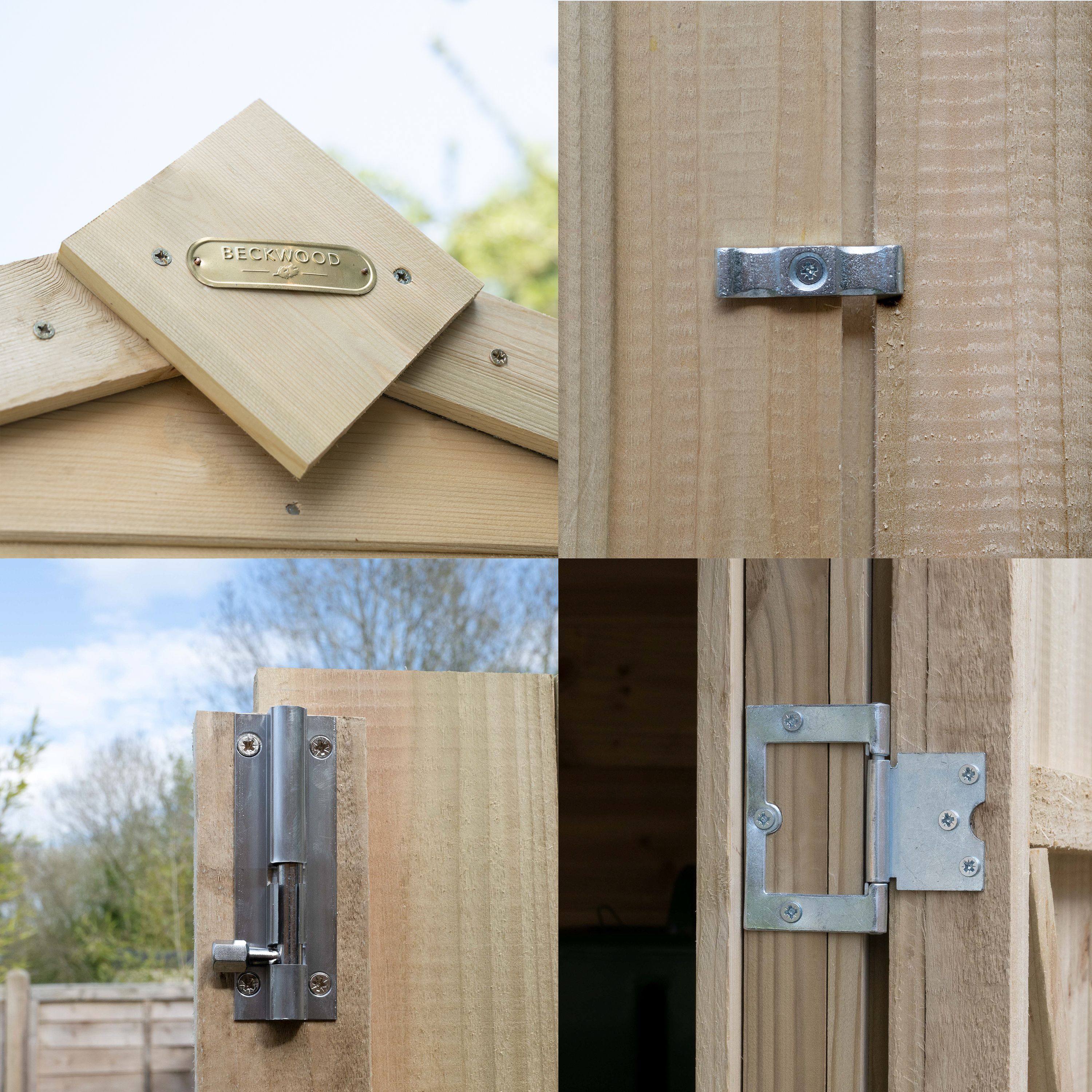 Forest Garden Beckwood Shiplap 6x3 ft Pent Natural timber Wooden ...