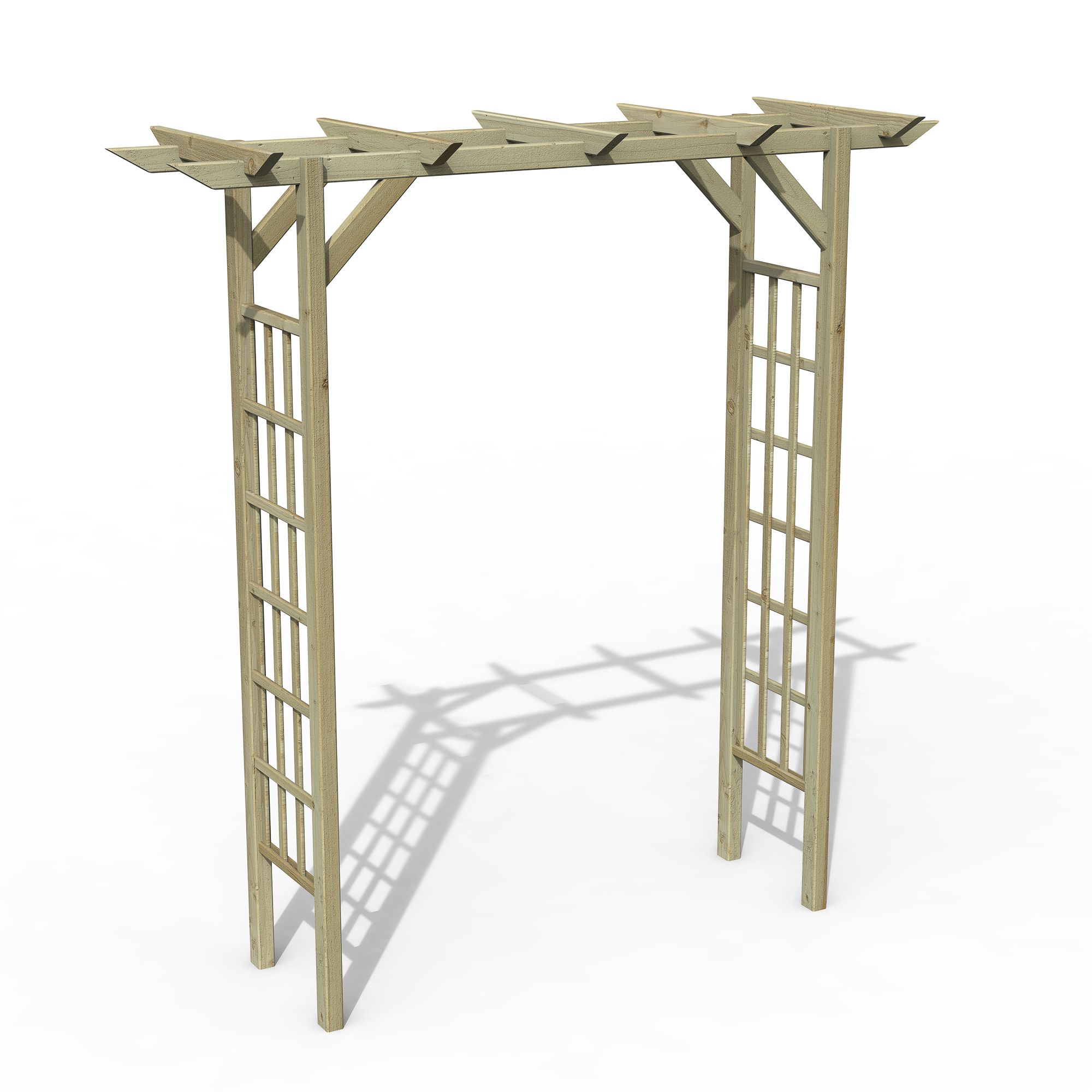 Shop Forest Garden Classic flat top European softwood Arch (H) 213cm x ...