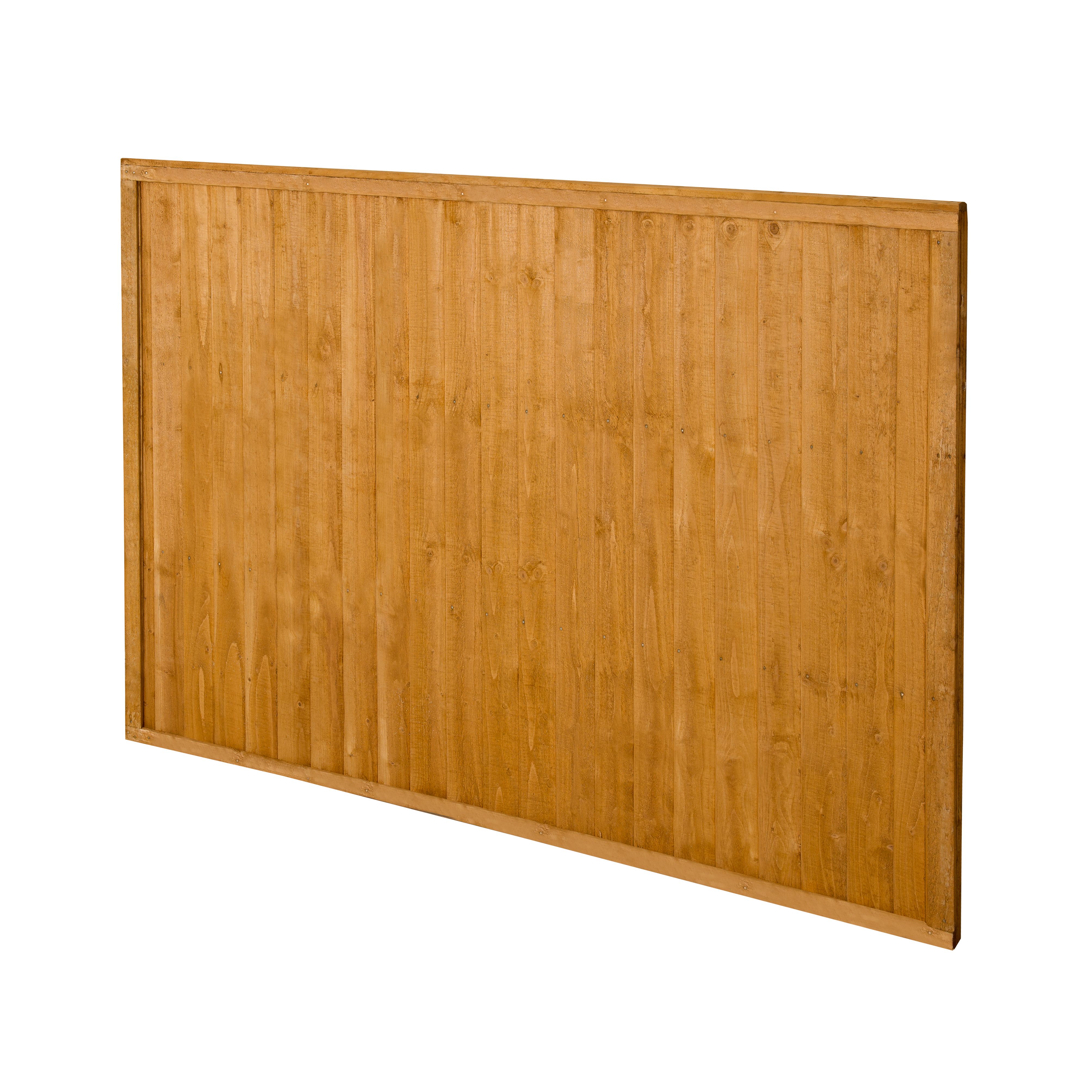 Forest Garden Closeboard Dip treated 4ft Golden brown Wooden Fence ...