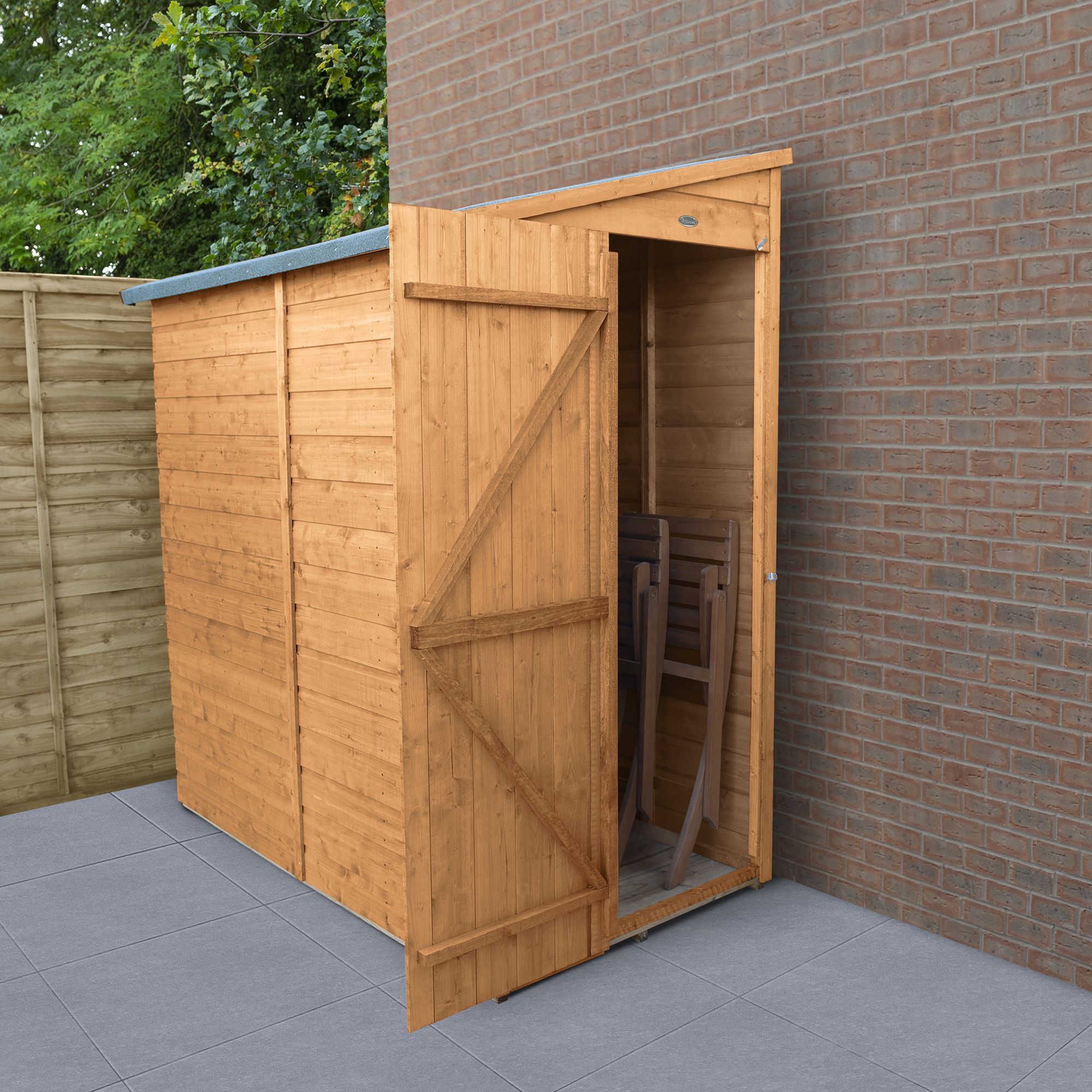 Forest Garden Delamere Range Shiplap 6x3 ft Pent Wooden Dip treated ...