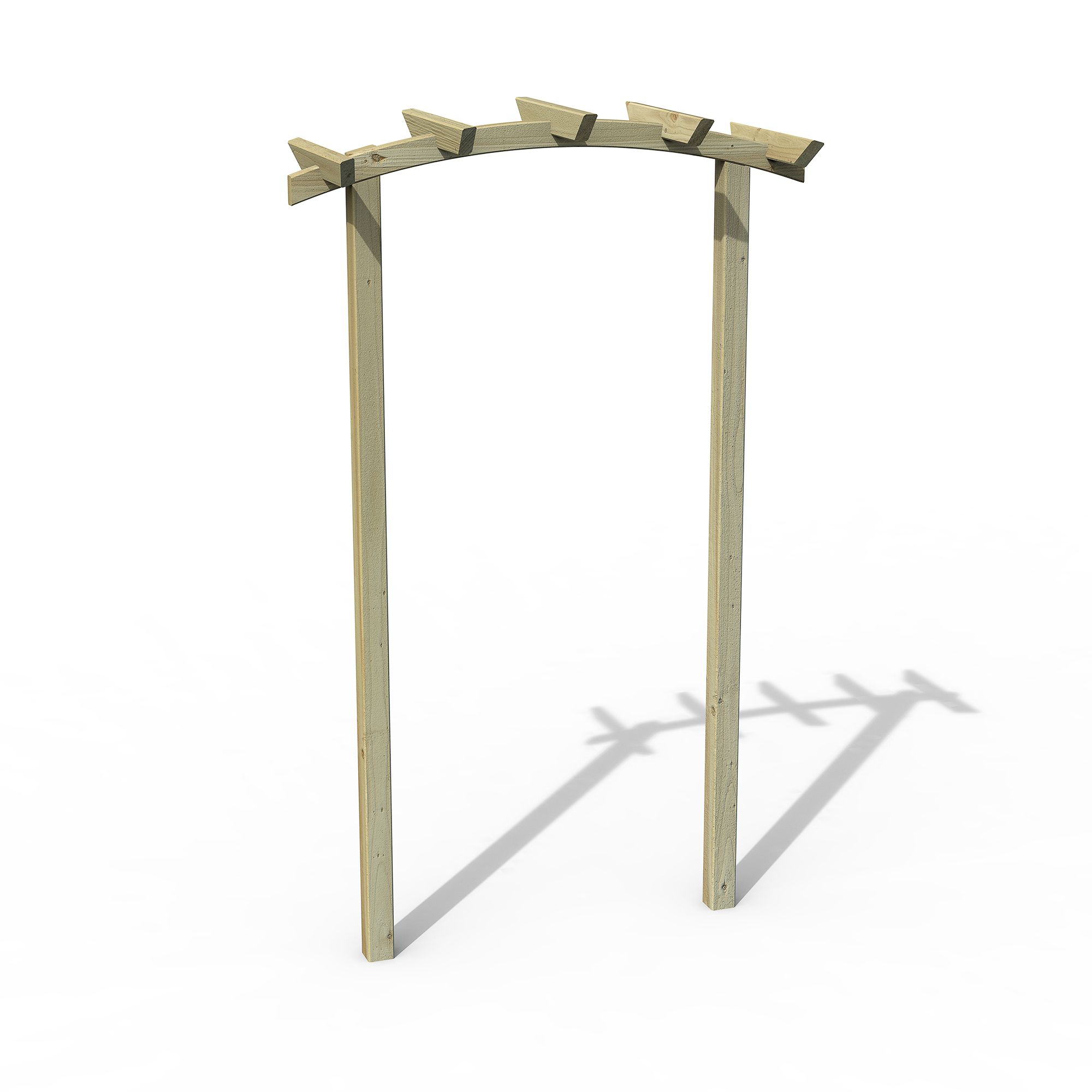 Forest Garden Hanbury dome top European softwood Arch (H) 218.3cm x (W ...