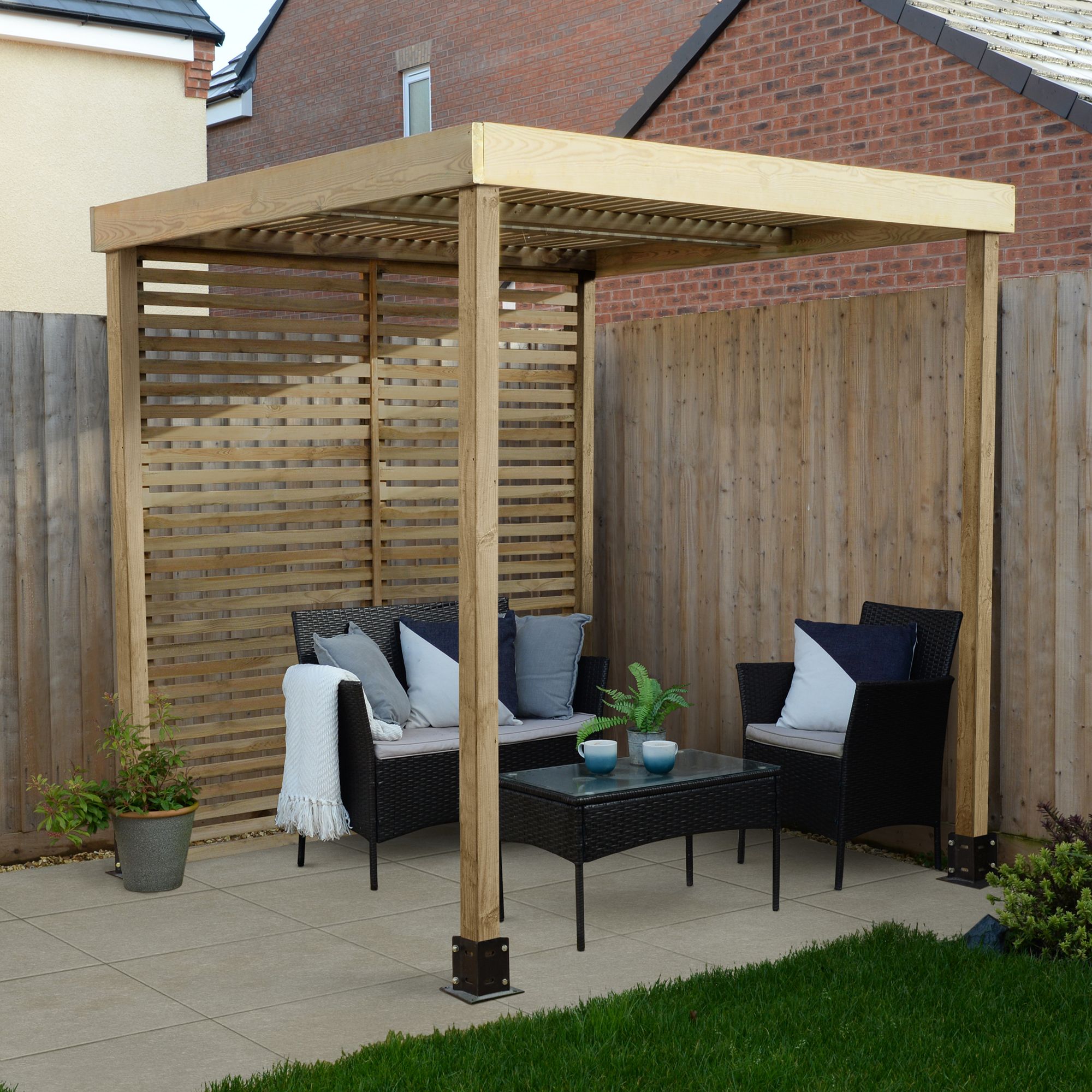 Forest Garden Modular Square Pergola, (H)2045mm (W)1970mm | DIY at B&Q