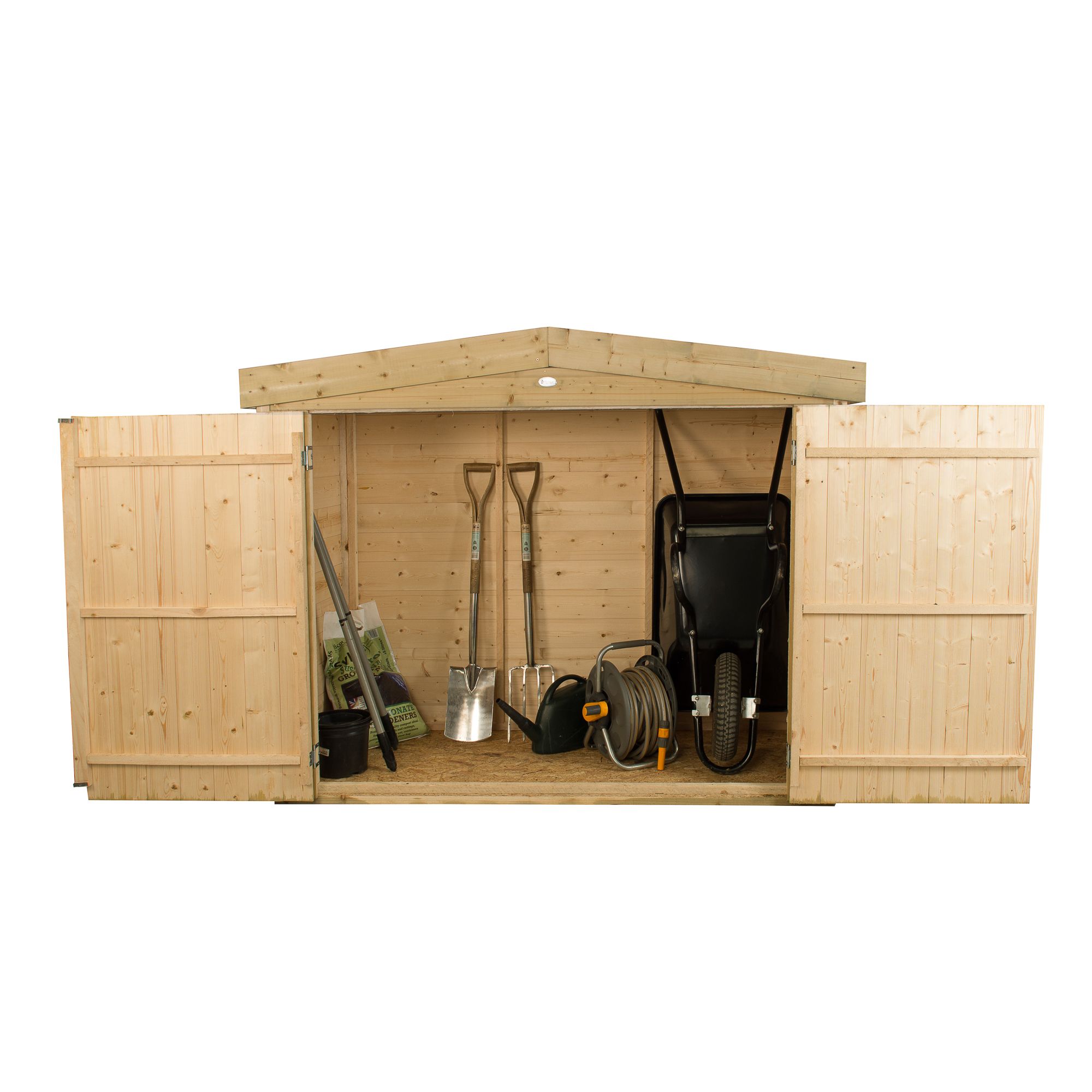 Forest Garden Natural timber Shiplap Apex Garden storage 6x3 ft 1520mm ...