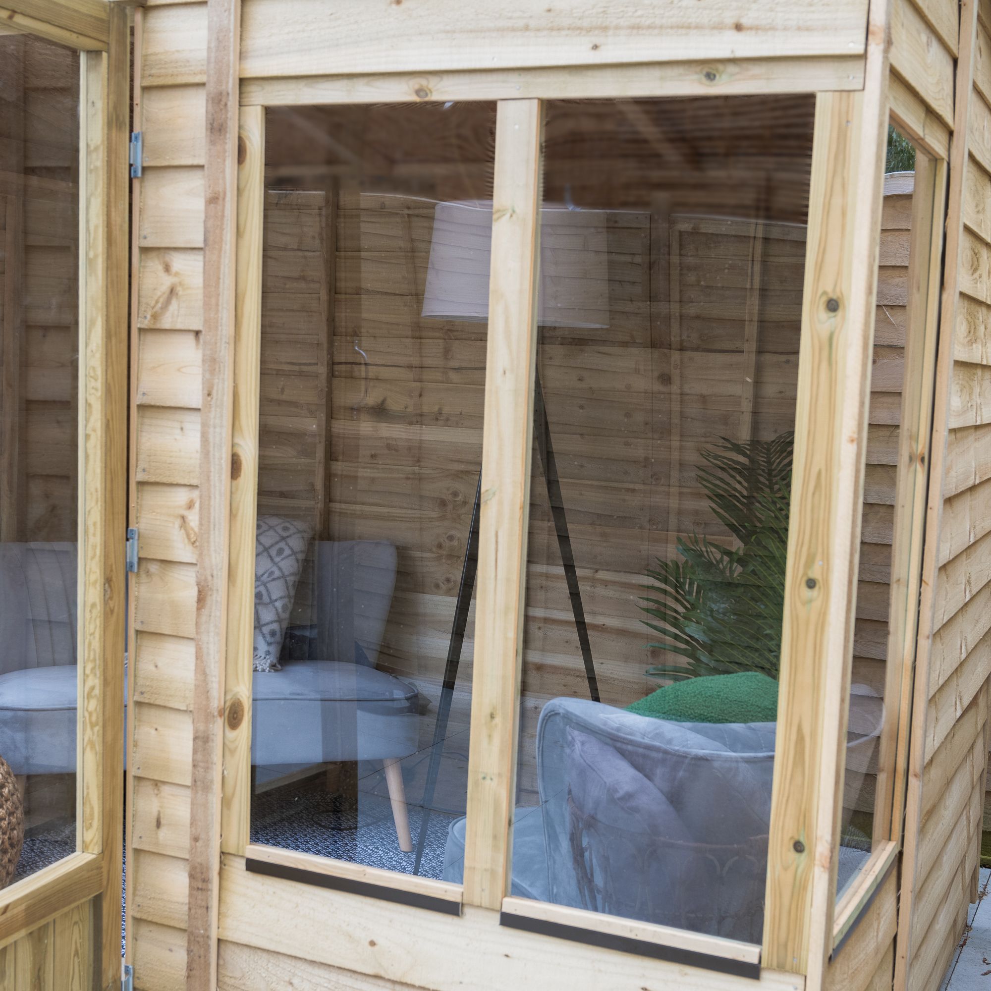 Forest Garden Oakley 6x4 ft with Double door & 4 windows Apex Wooden ...
