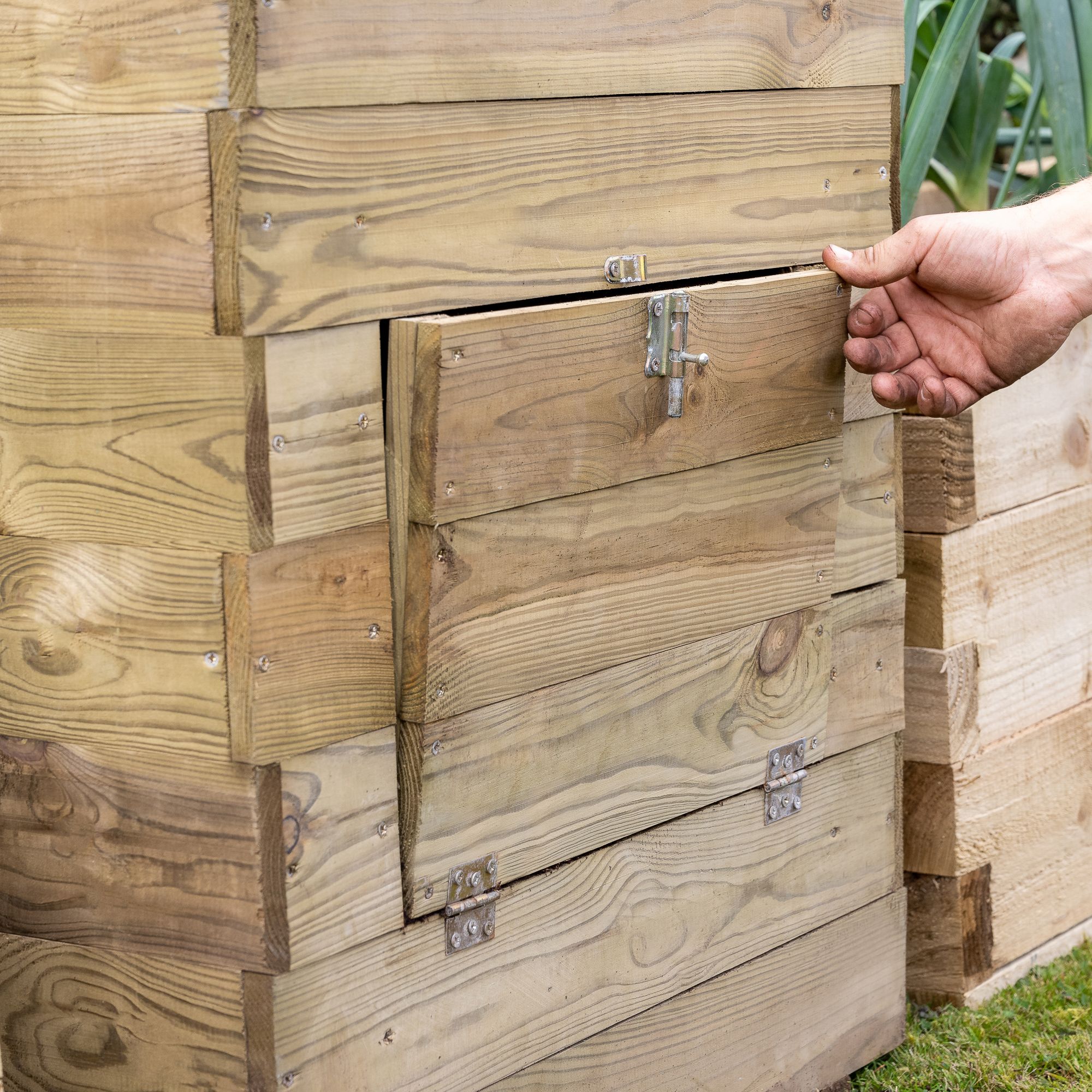 Forest Garden Potato Natural Timber Square Planter (H)69.5cm (W)60cm (D ...