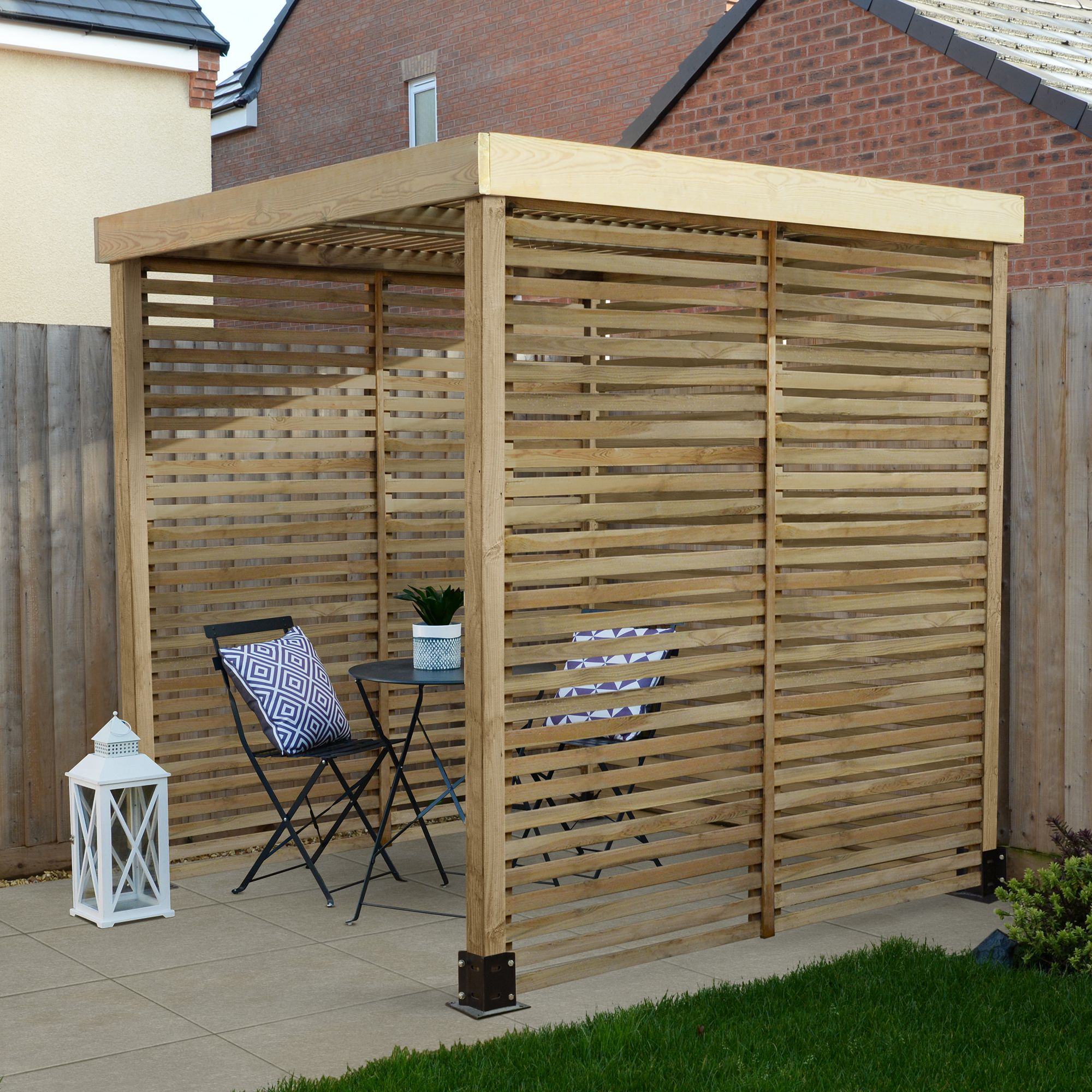 Forest Garden Square Pergola, (W)1.97m x (D)1.97m x (H)2.05m