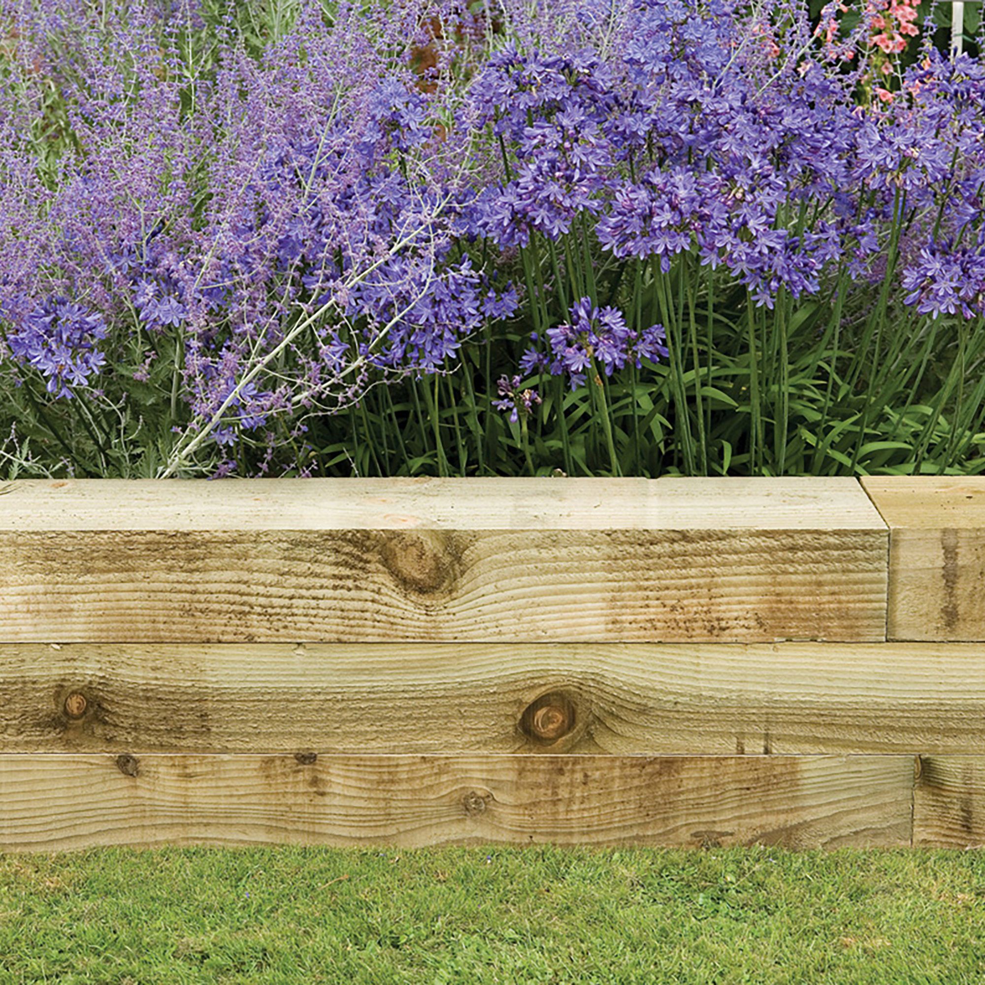 Forest Garden Timber Sleeper (W)2400mm (L)2.4m Pack of 1