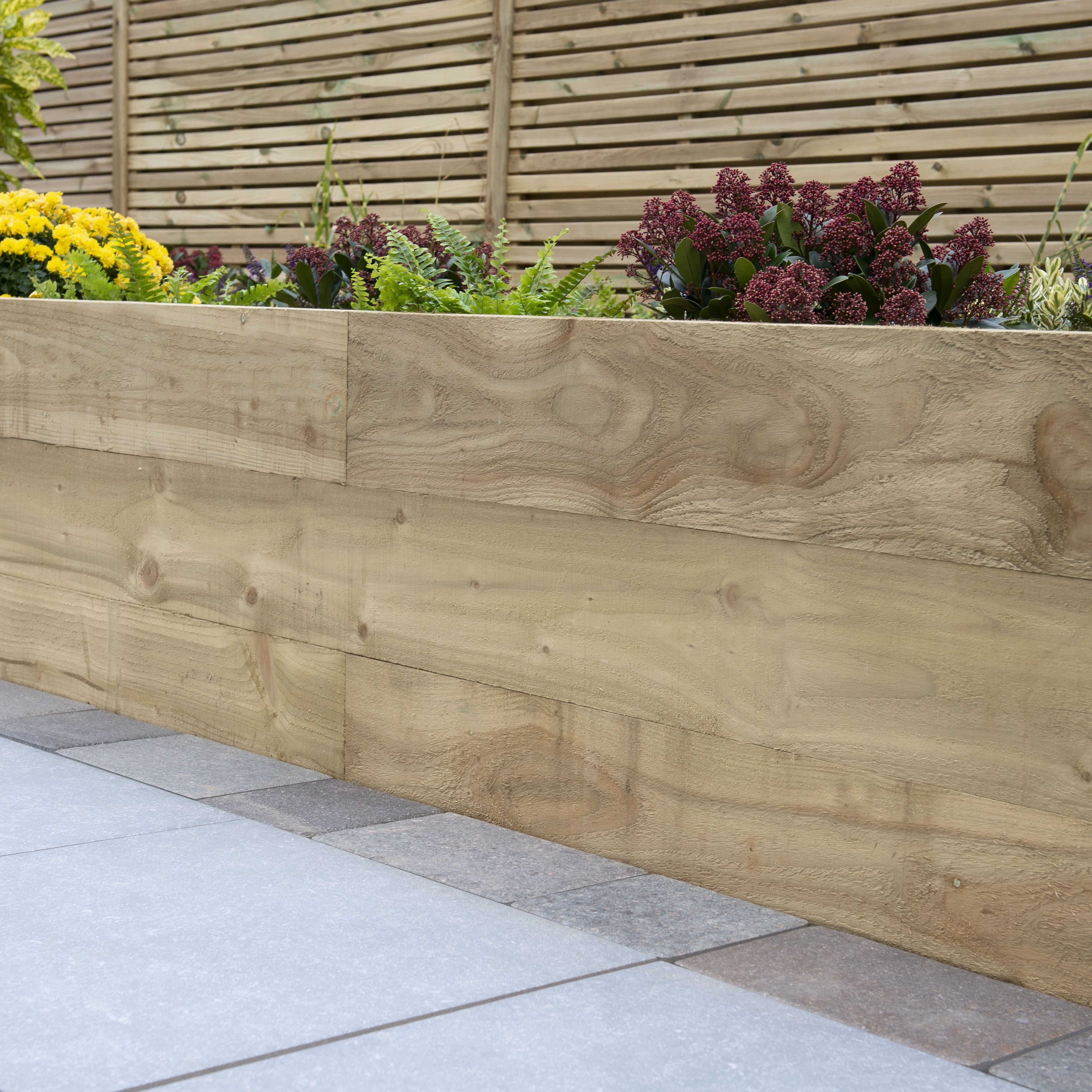 Forest Garden Timber Sleeper (W)2400mm (L)2.4m Pack of 1