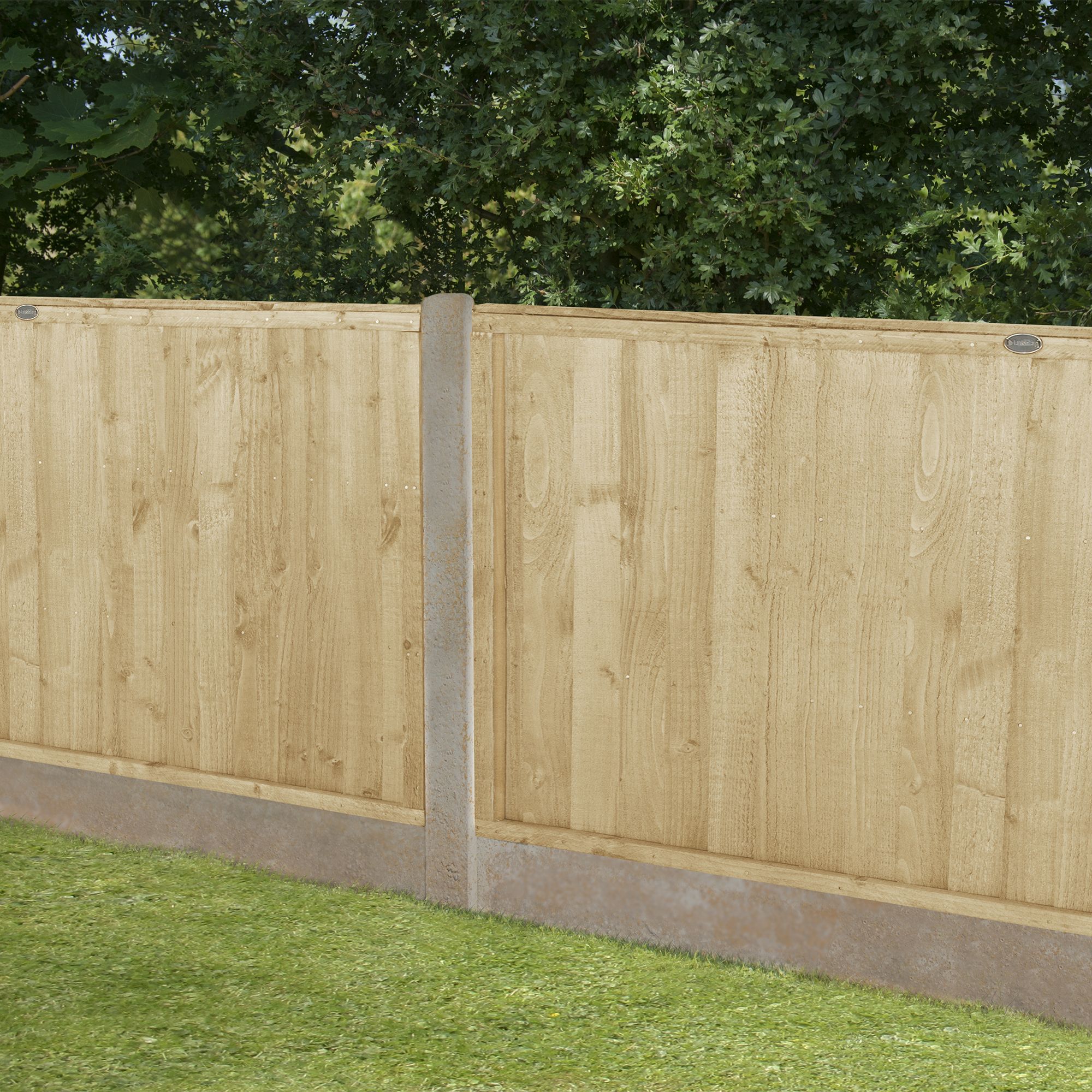 Forest Garden Traditional Closeboard Pressure treated 6ft Timber Fence ...