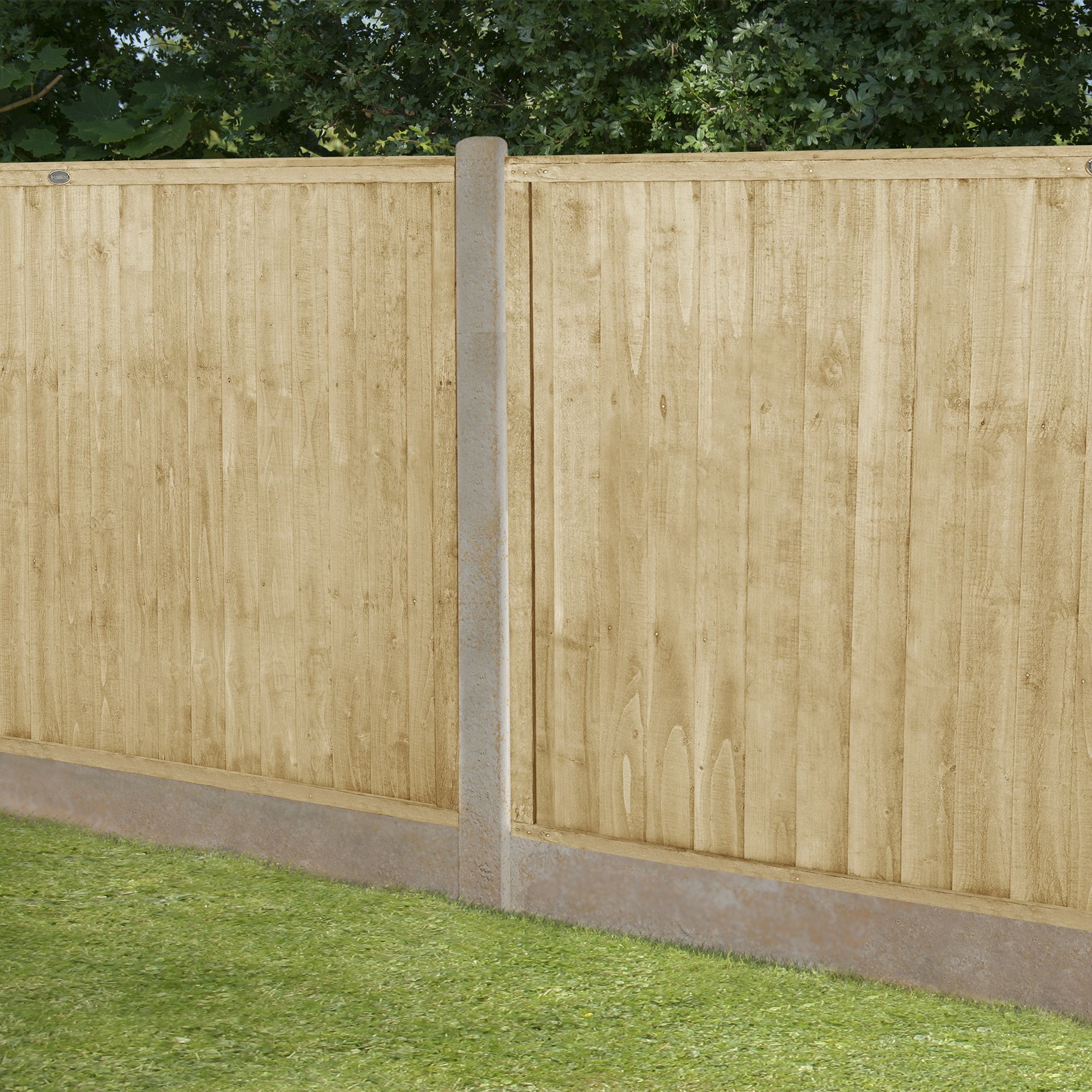 Forest Garden Traditional Closeboard Pressure treated 6ft Timber Fence ...