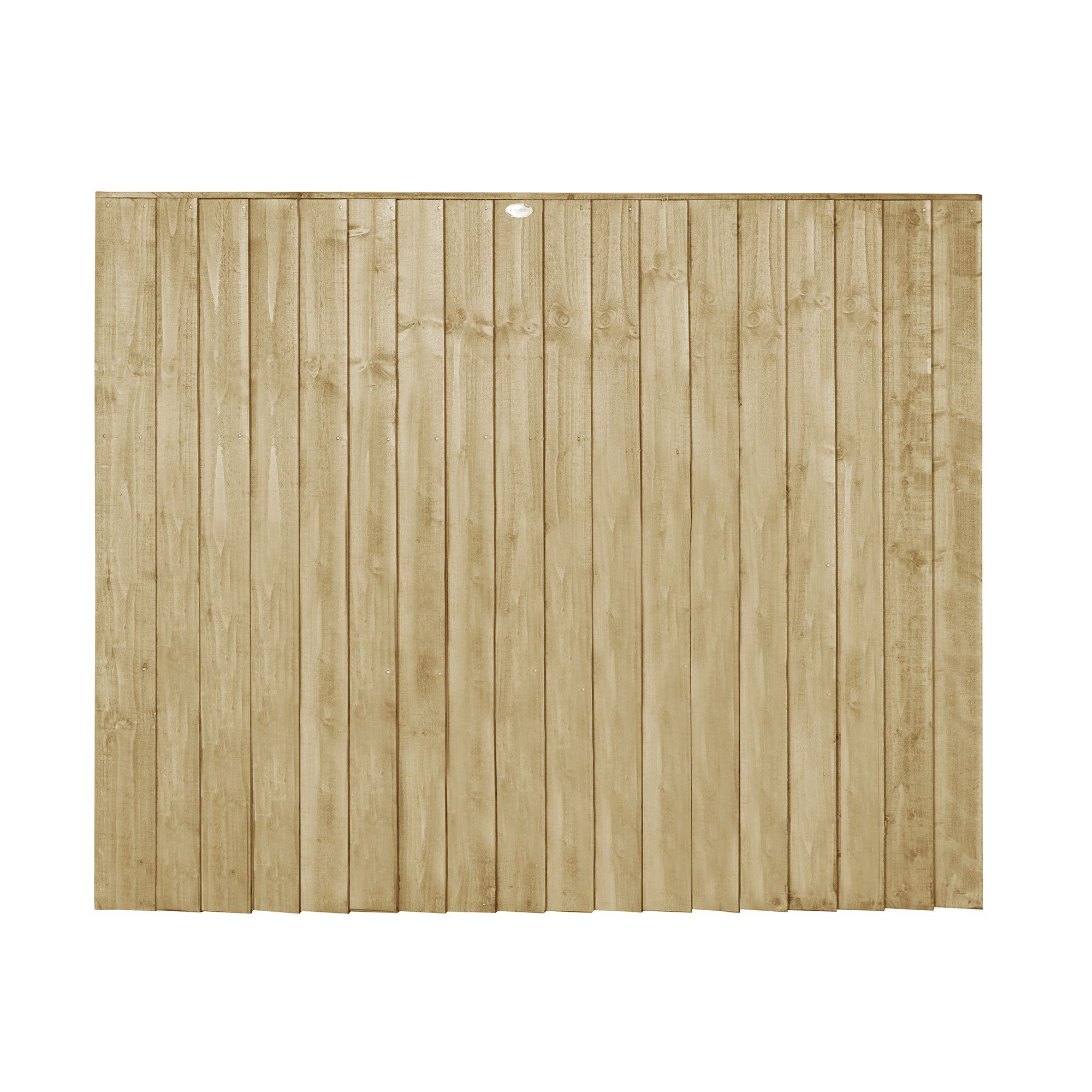 Forest Garden Traditional Feather edge Pressure treated 6ft Brown ...