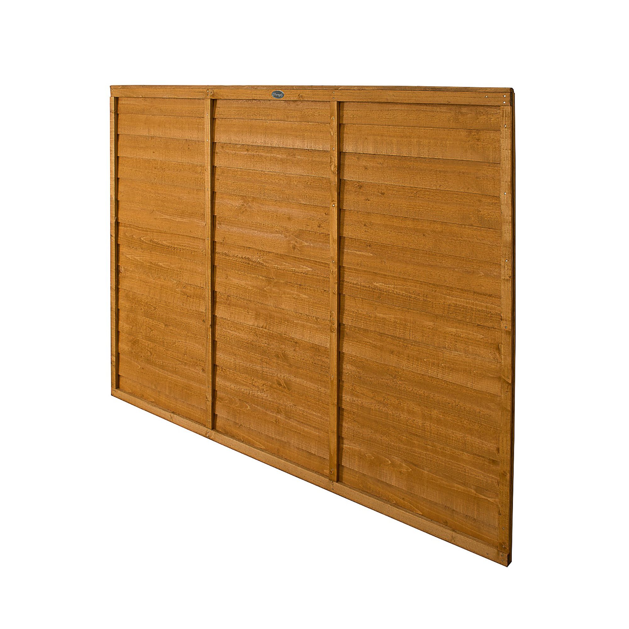 Forest Garden Traditional Overlap Dip treated 5ft Wooden Fence panel (W ...