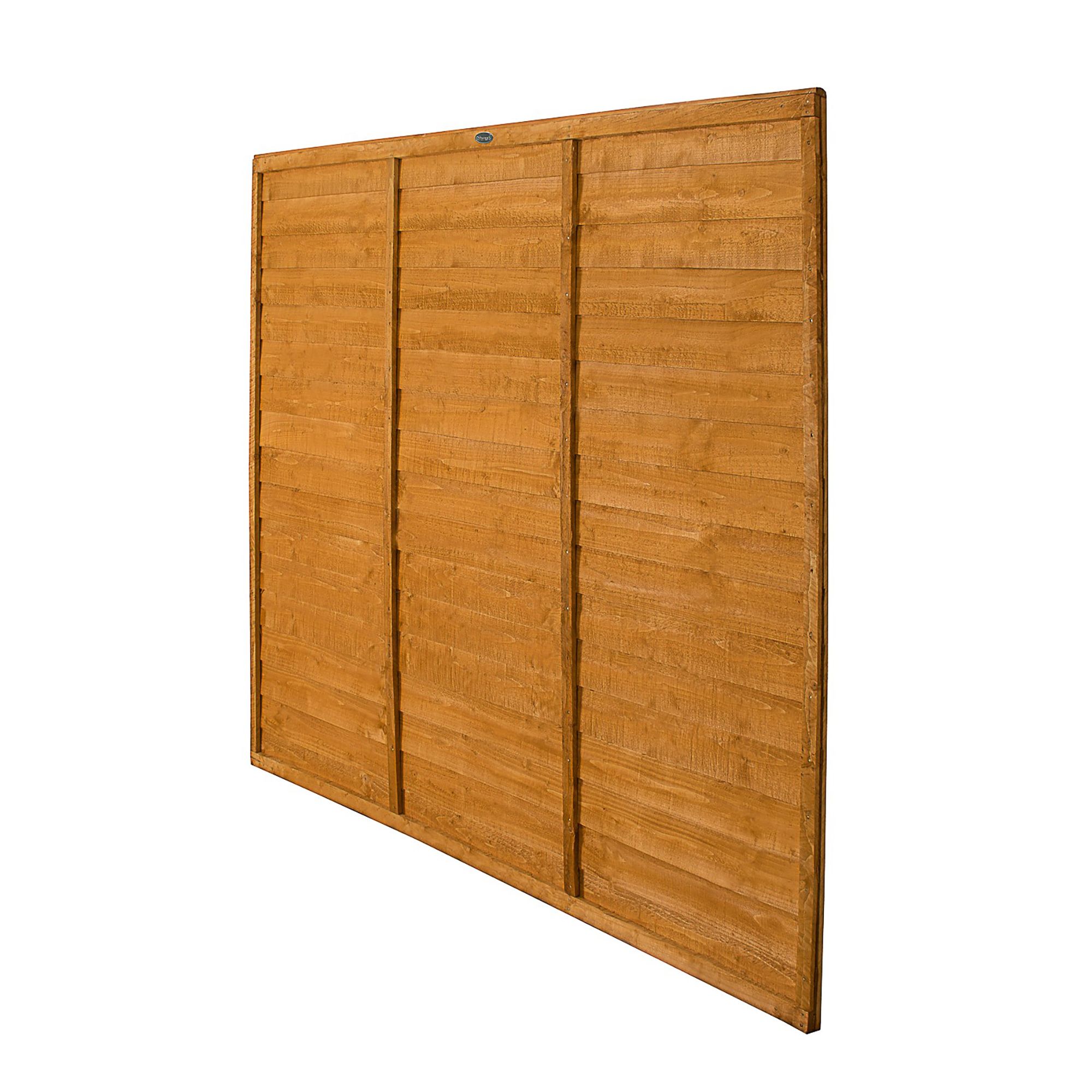 Forest Garden Traditional Overlap Dip treated 6ft Wooden Fence panel (W ...