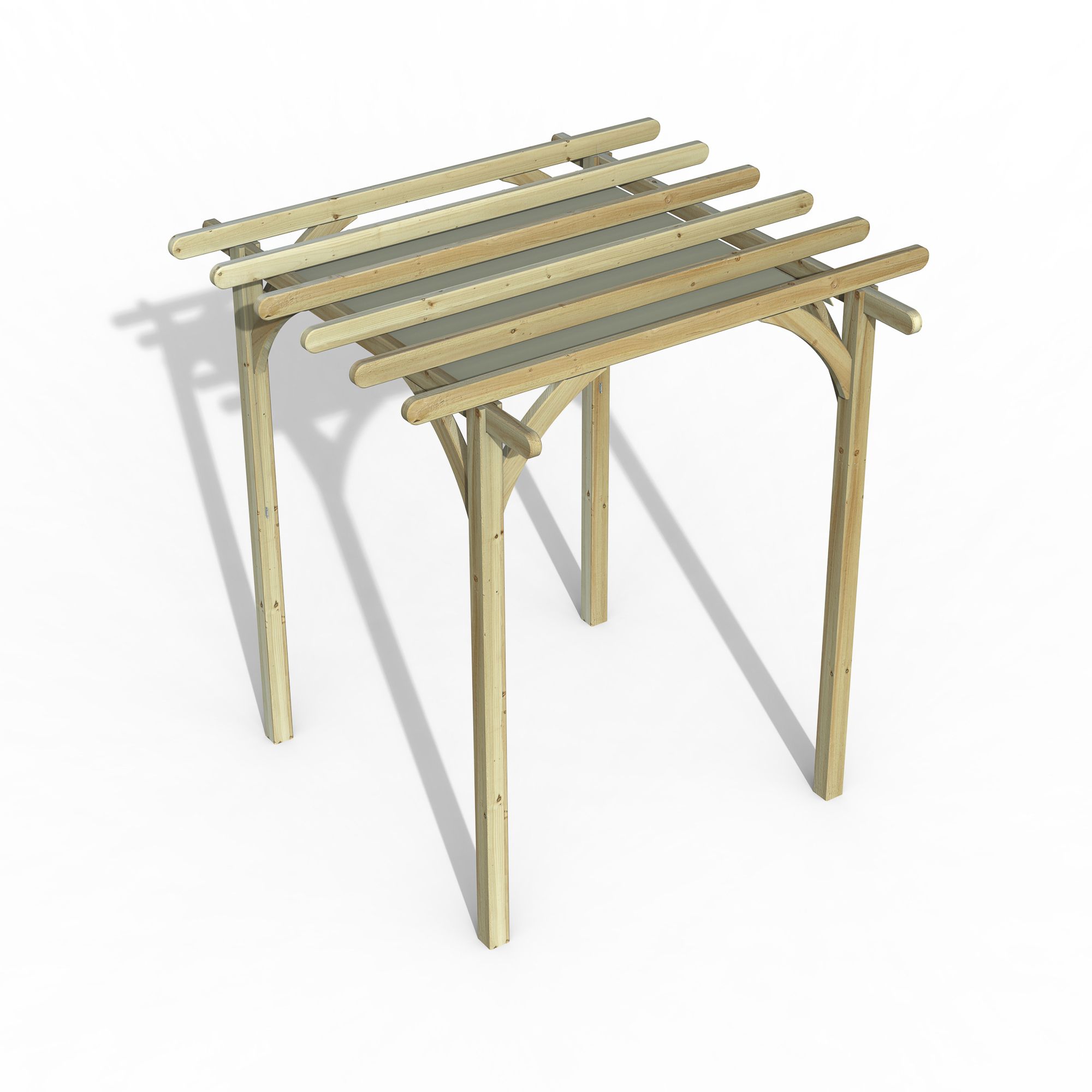 Forest Garden Ultima Cream Square Pergola & decking kit, x4 Post (H) 2 ...