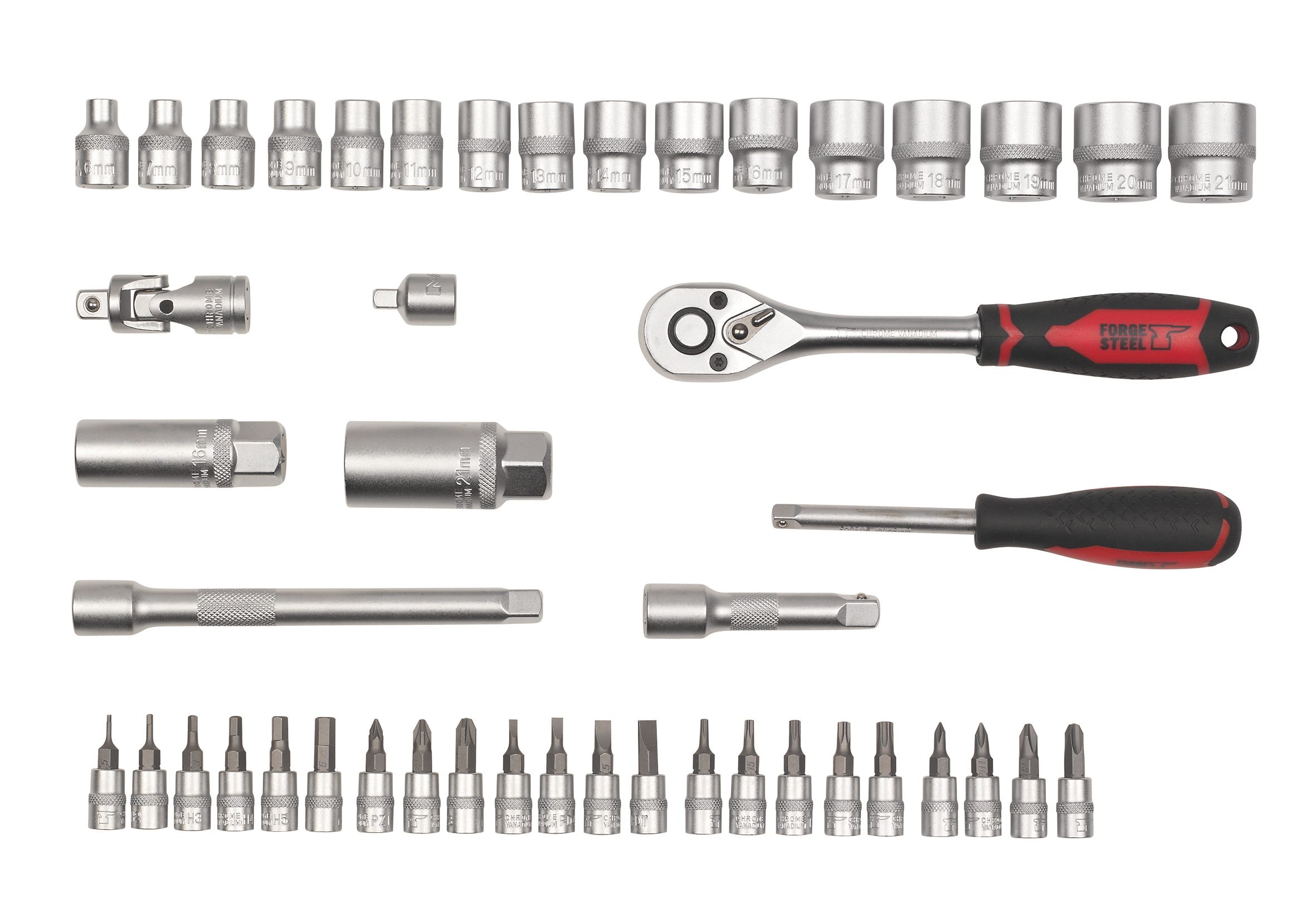 Forge Steel 46 piece ⅜" Socketry set | DIY at B&Q