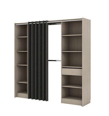 Form Eklips Grey Oak effect Bedroom storage unit kit (H)2000mm (D)480mm