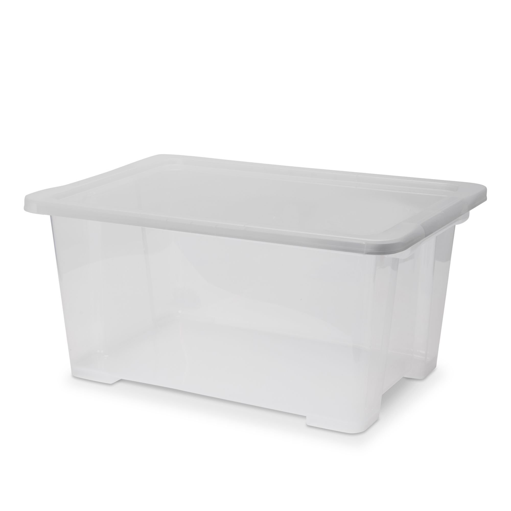 Form Kaze Clear 43L Large Plastic Stackable Storage box & Lid | DIY at B&Q