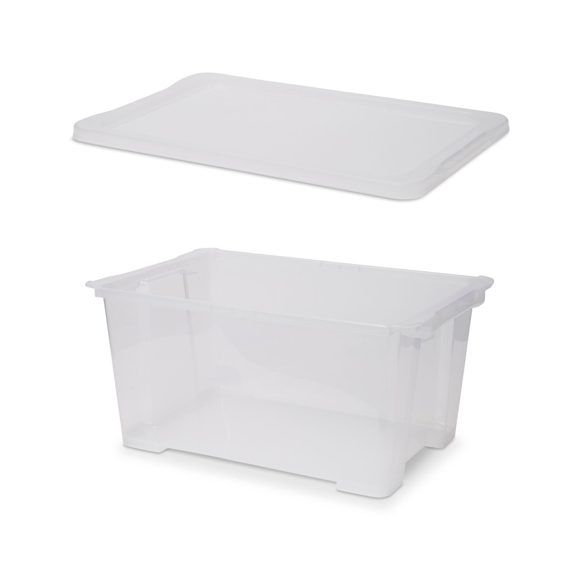 Form Kaze Clear 43L Plastic Large Stackable Storage box & Lid | DIY at B&Q
