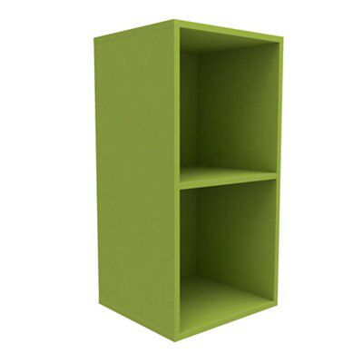 Form Konnect Lime Freestanding 2 shelf Cube Shelving unit | DIY at B&Q