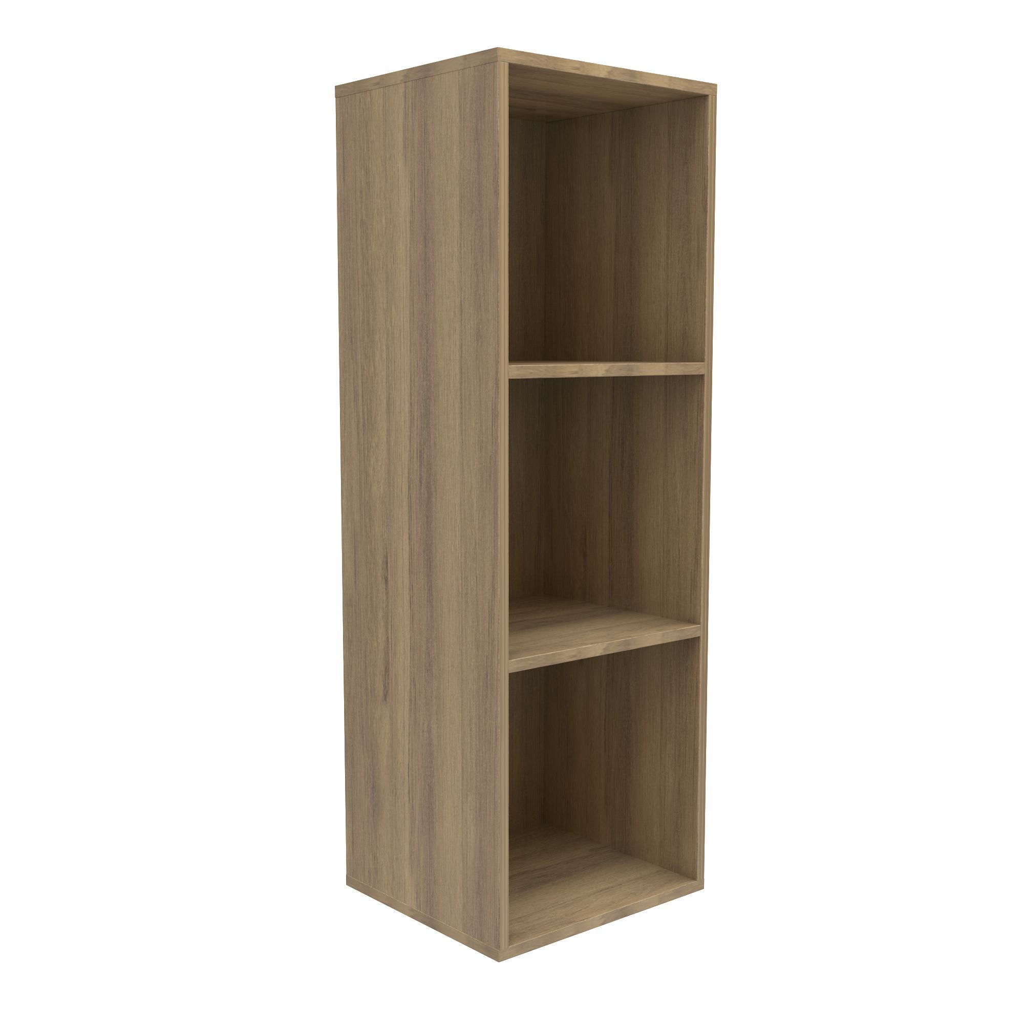 Form Konnect Oak effect 3 compartments Freestanding Cube Shelving unit ...
